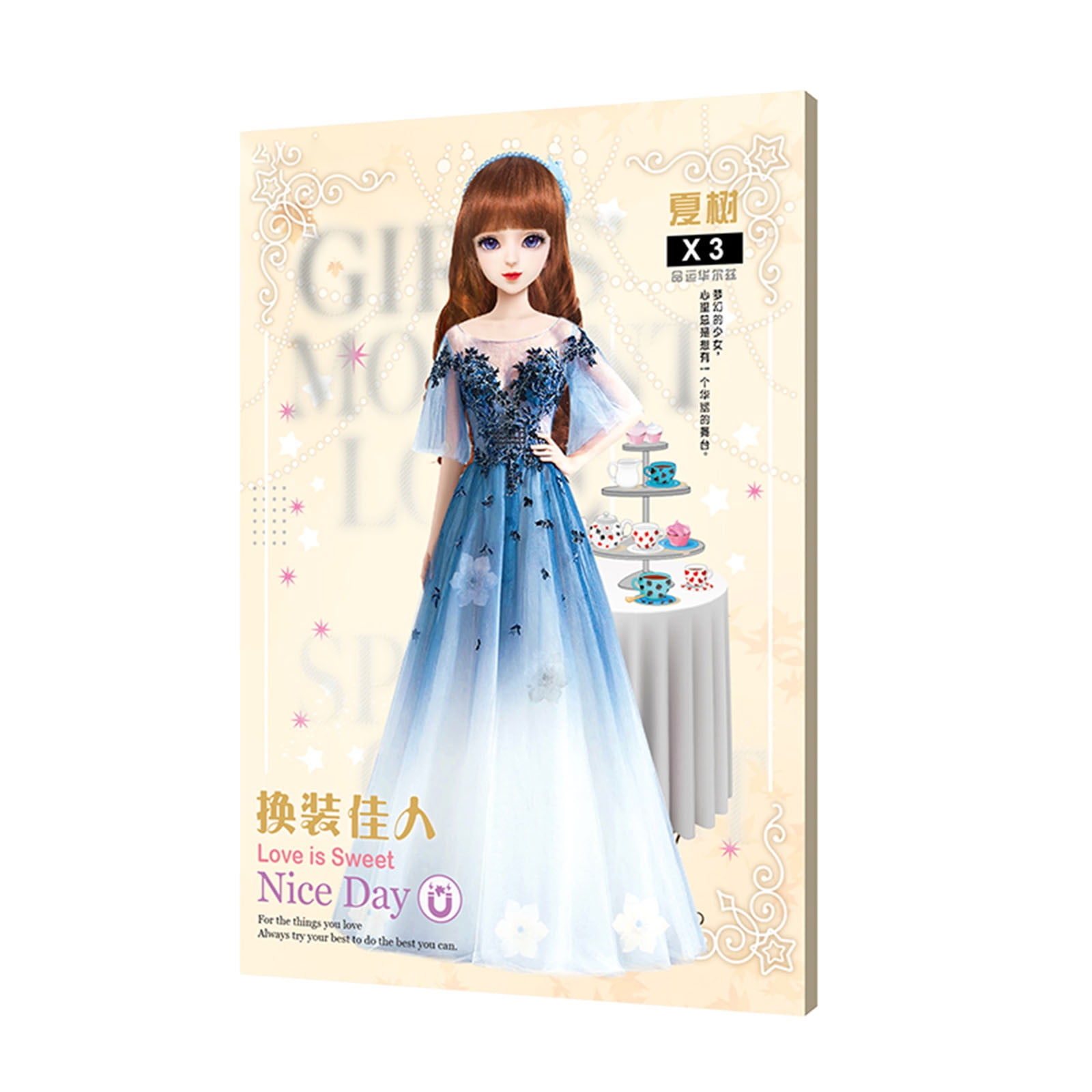 SIYTUAU Princess Magnetic Dress Up Sticker Set Early Learning Toy Quiet ...