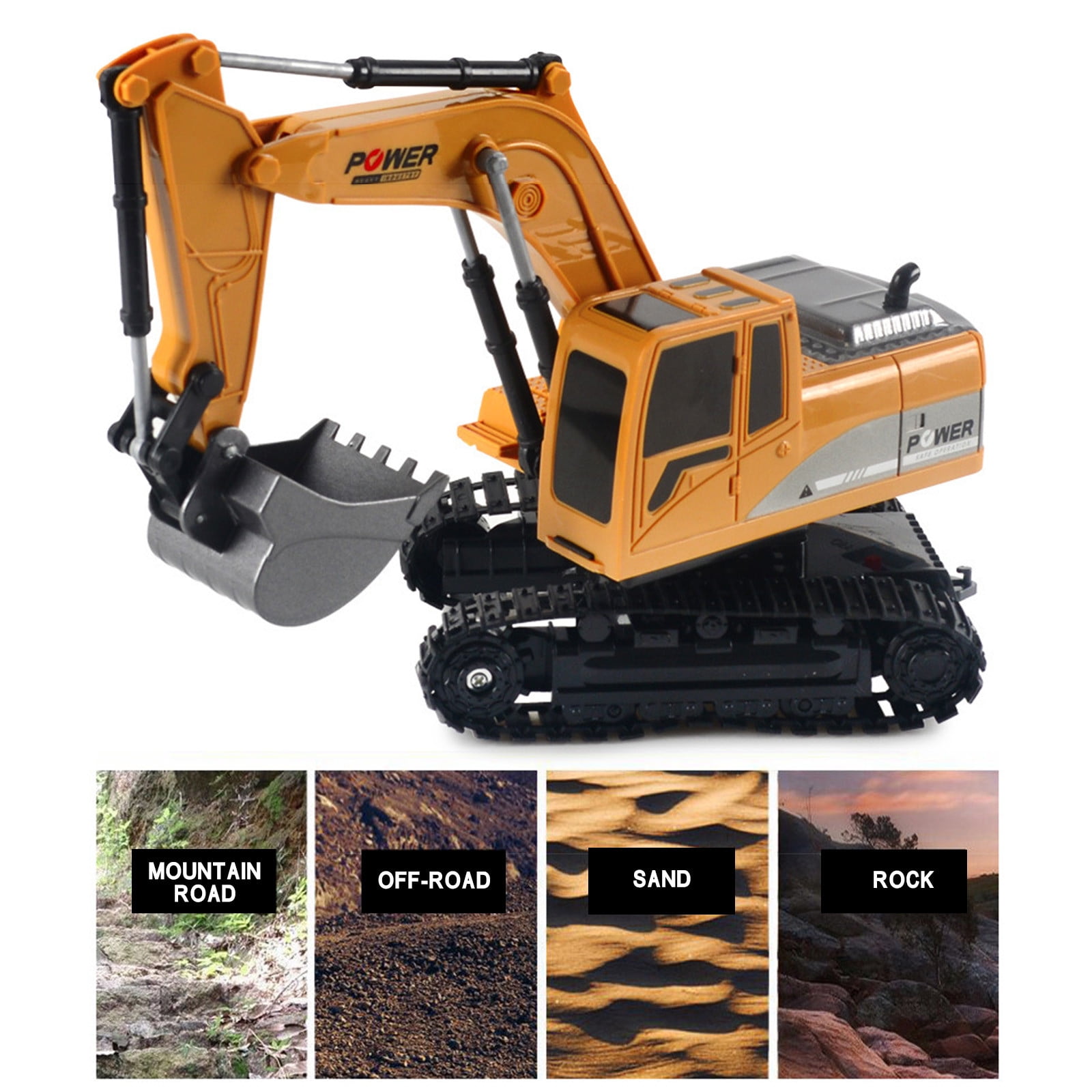 SIYTUAU Rc Excavator Toy 1 24 Scale Alloy Plastic Engineering Vehicle ...