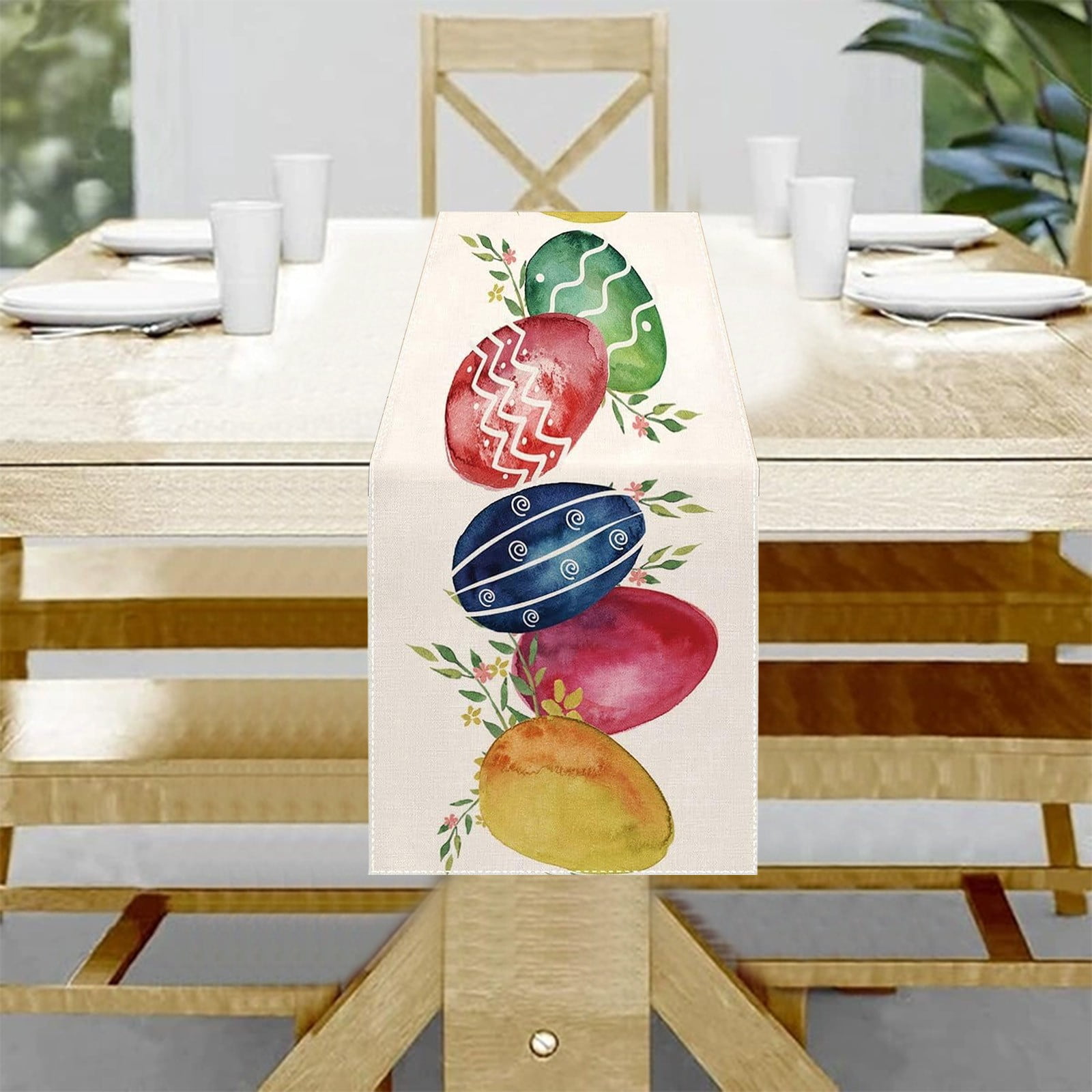 SIYTUAU Rectangular Table Runner Fabric Super Soft Material Dining ...