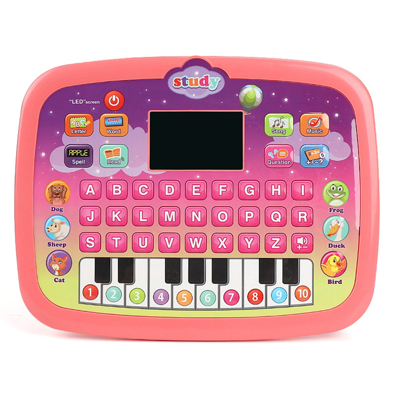 SIYTUAU Red Childrens Learning Tablet With Led Screen; English Early ...