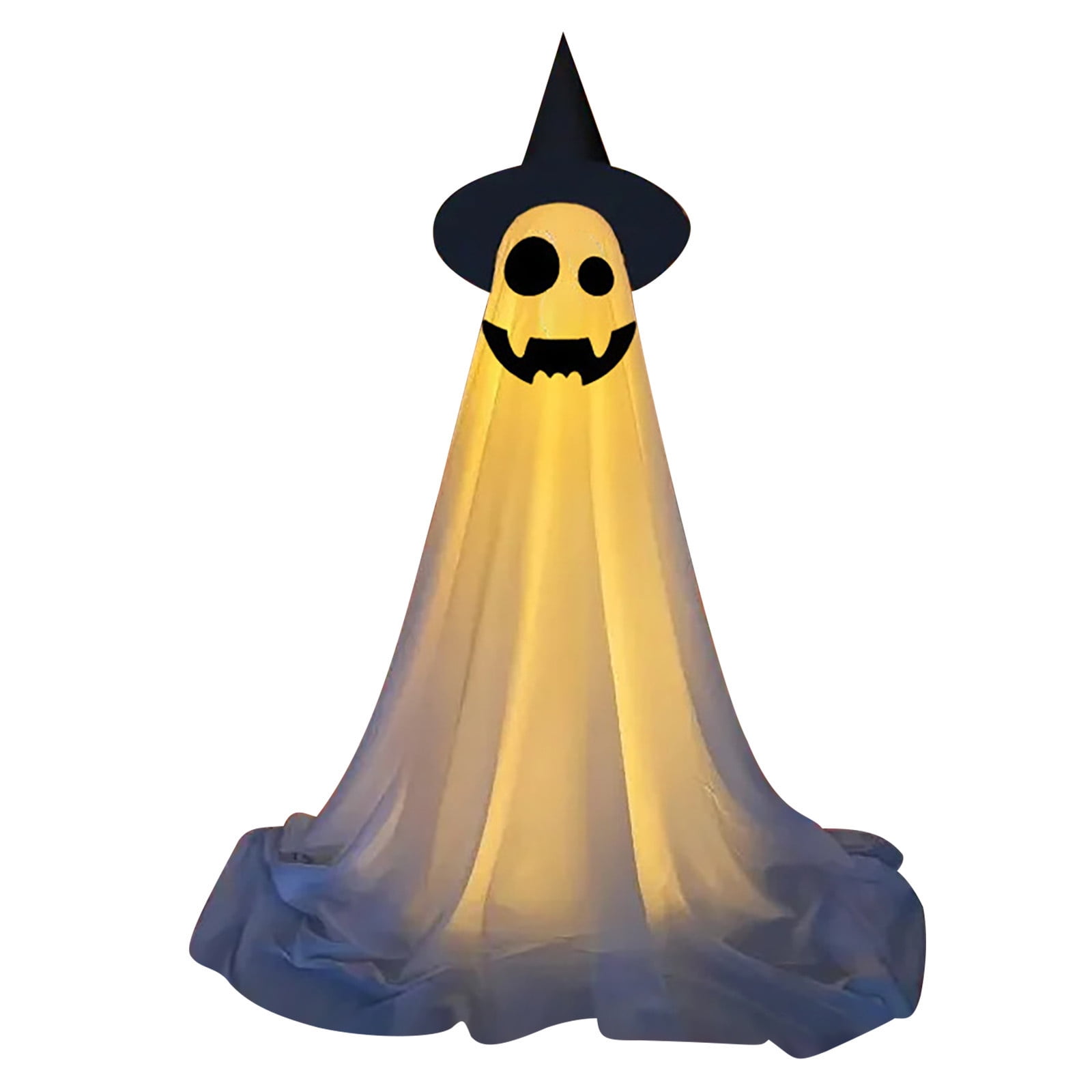 SIYTUAU Remote Control Halloween Ghost Hat With Led Lights For Porch ...