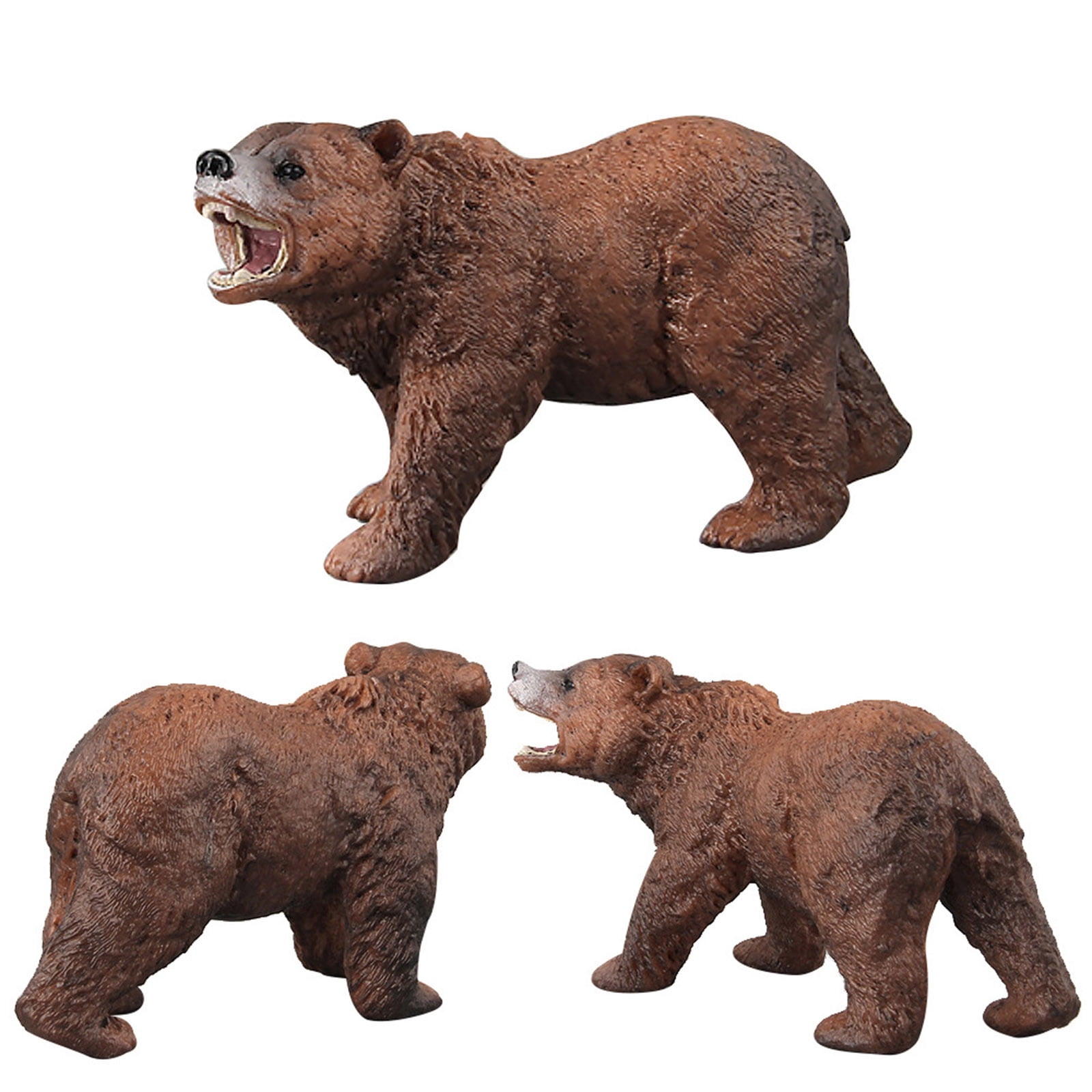 SIYTUAU Roaring Brown Bear Growth Cycle Model Animal Life Stage Figure ...