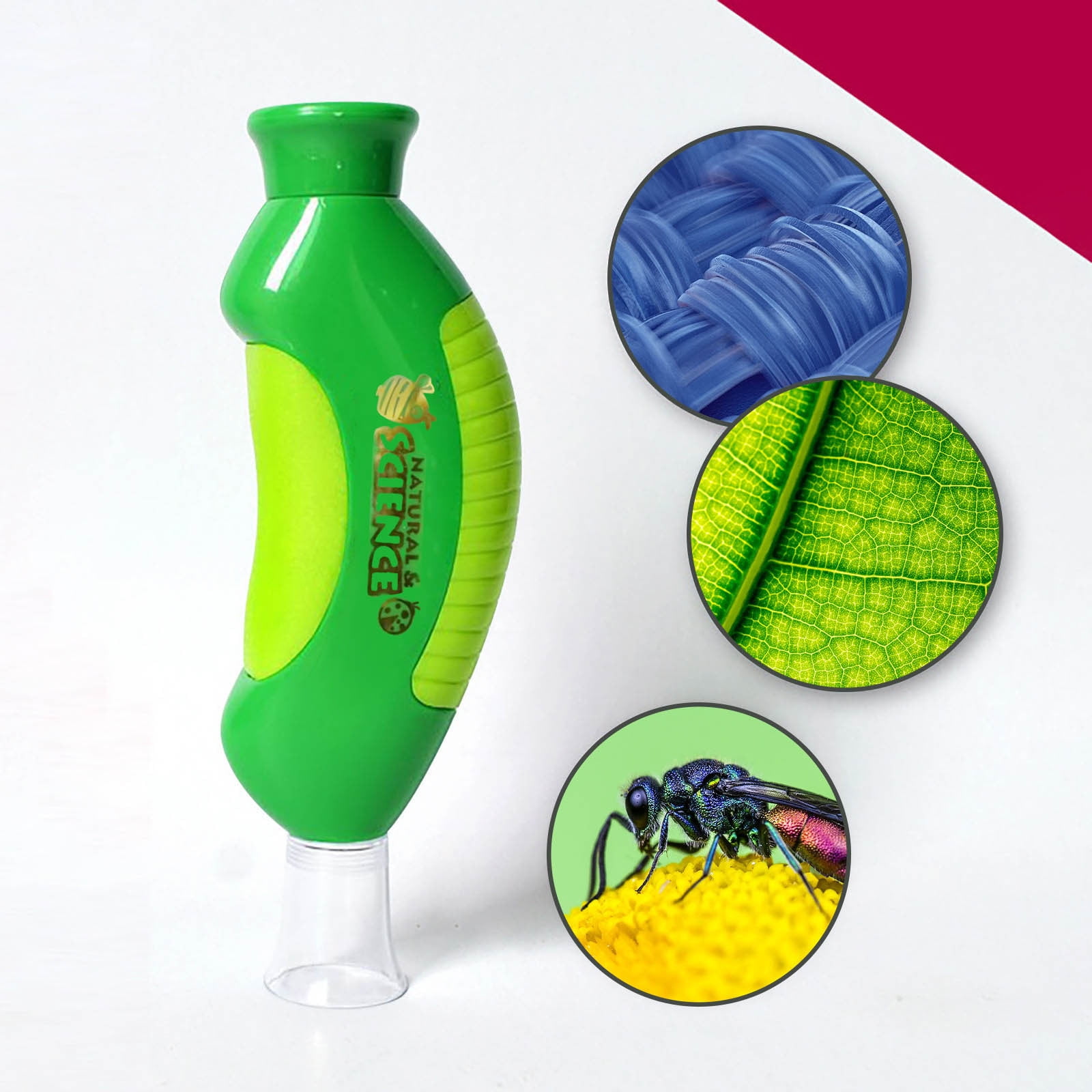 SIYTUAU Science Adventure Microscope Toy Children Handheld Discovery Science Experiment Tool ...