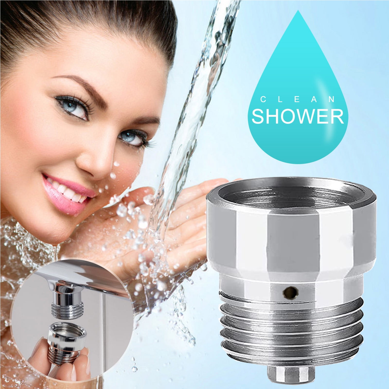 SIYTUAU Shower Hose Flow Booster Pair Set Water Saving Pressure ...