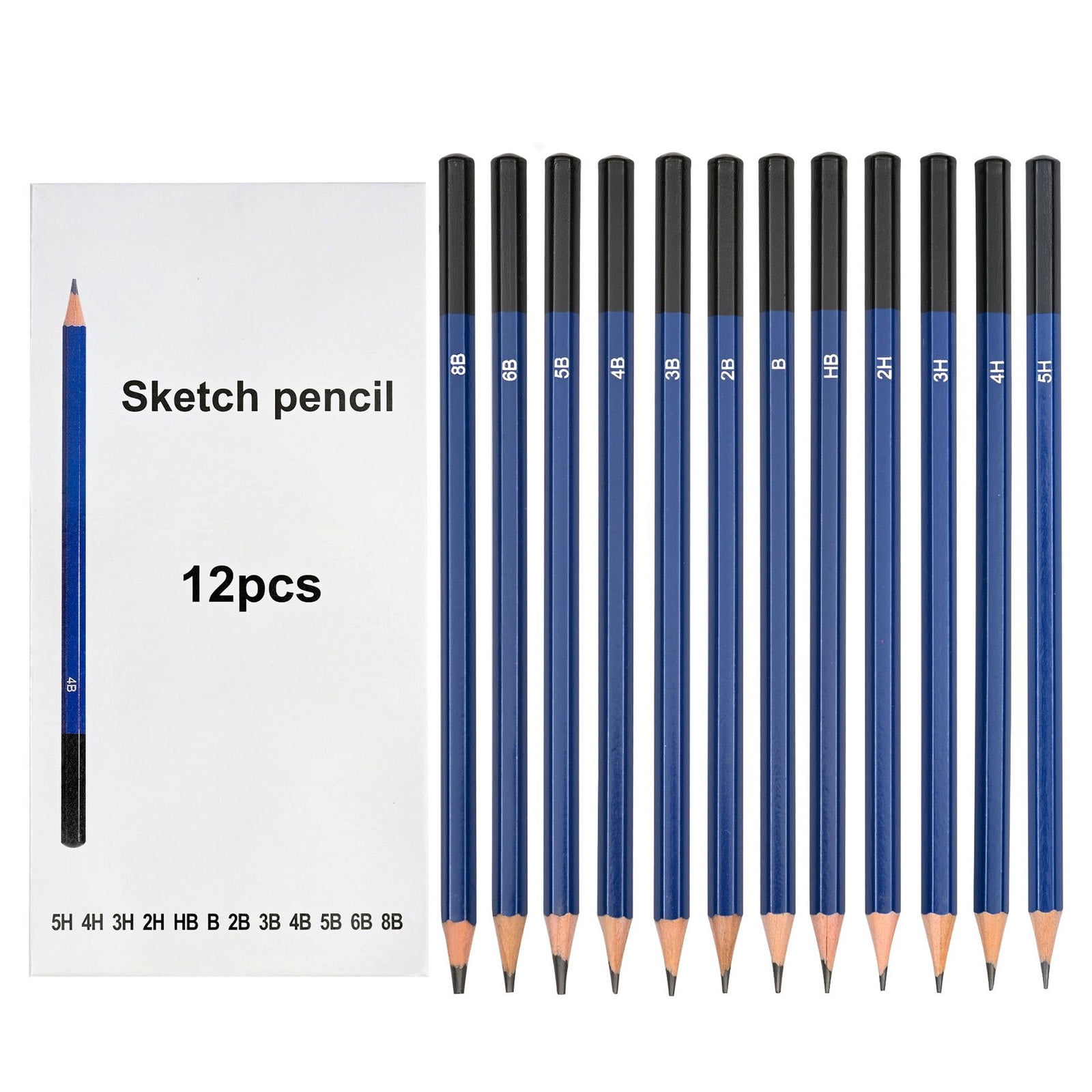 SIYTUAU Sketching Pencil Set 12 Pcs Graphite Drawing Pencils 5H To 8B ...