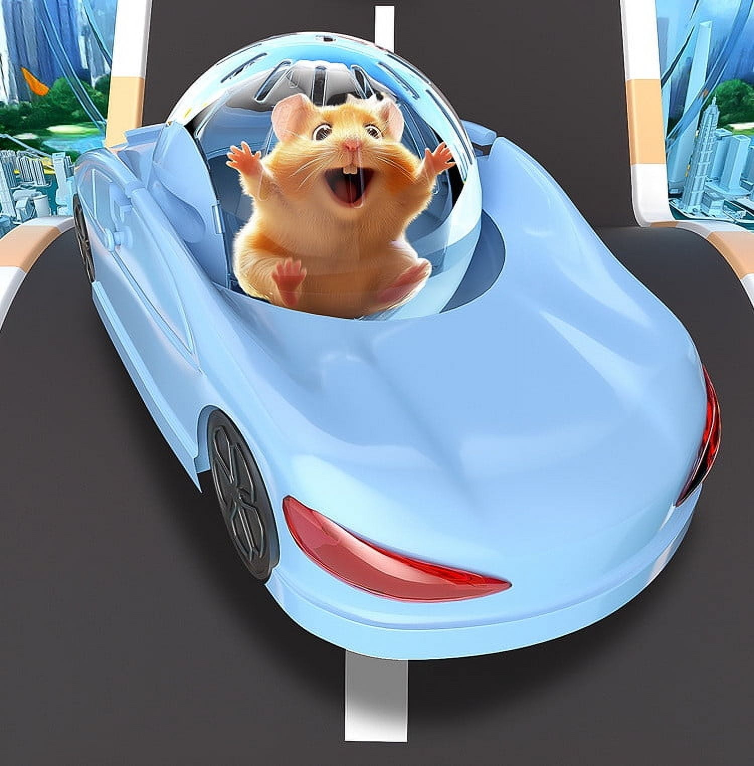 SIYTUAU Sky Blue Multi Level Hamster Racing Game Roller Coaster Track ...