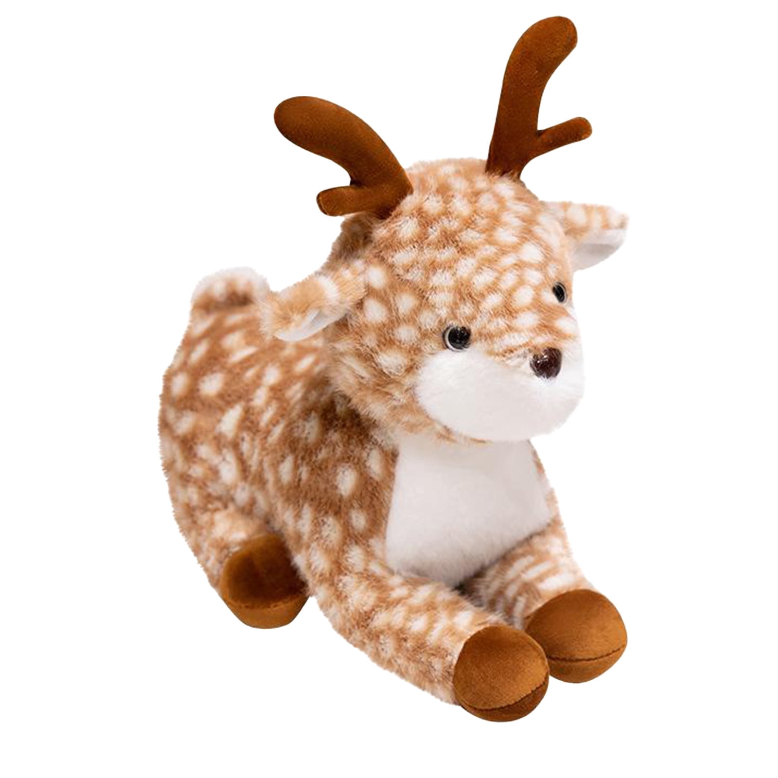 SIYTUAU Soft Plush Brown Deer Toy Lifelike Sika Elk Stuffed Animal 12 ...