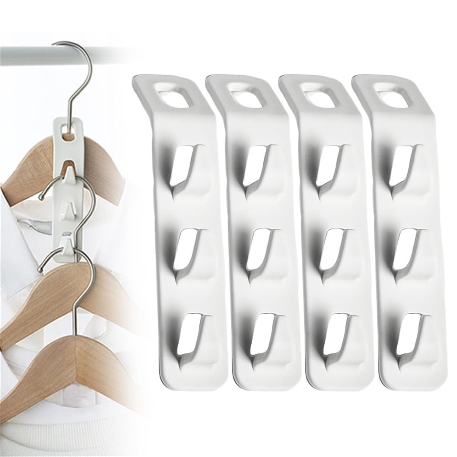 SIYTUAU Space Saving Hanger Connectors For Closet Organization Plastic ...
