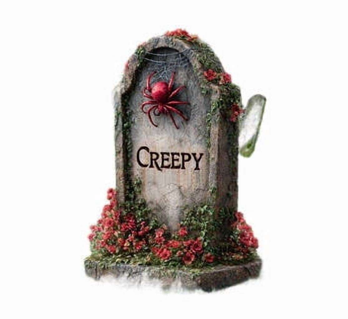 SIYTUAU Spooky Cemetery Tombstone Sign For Halloween Outdoor Garden ...