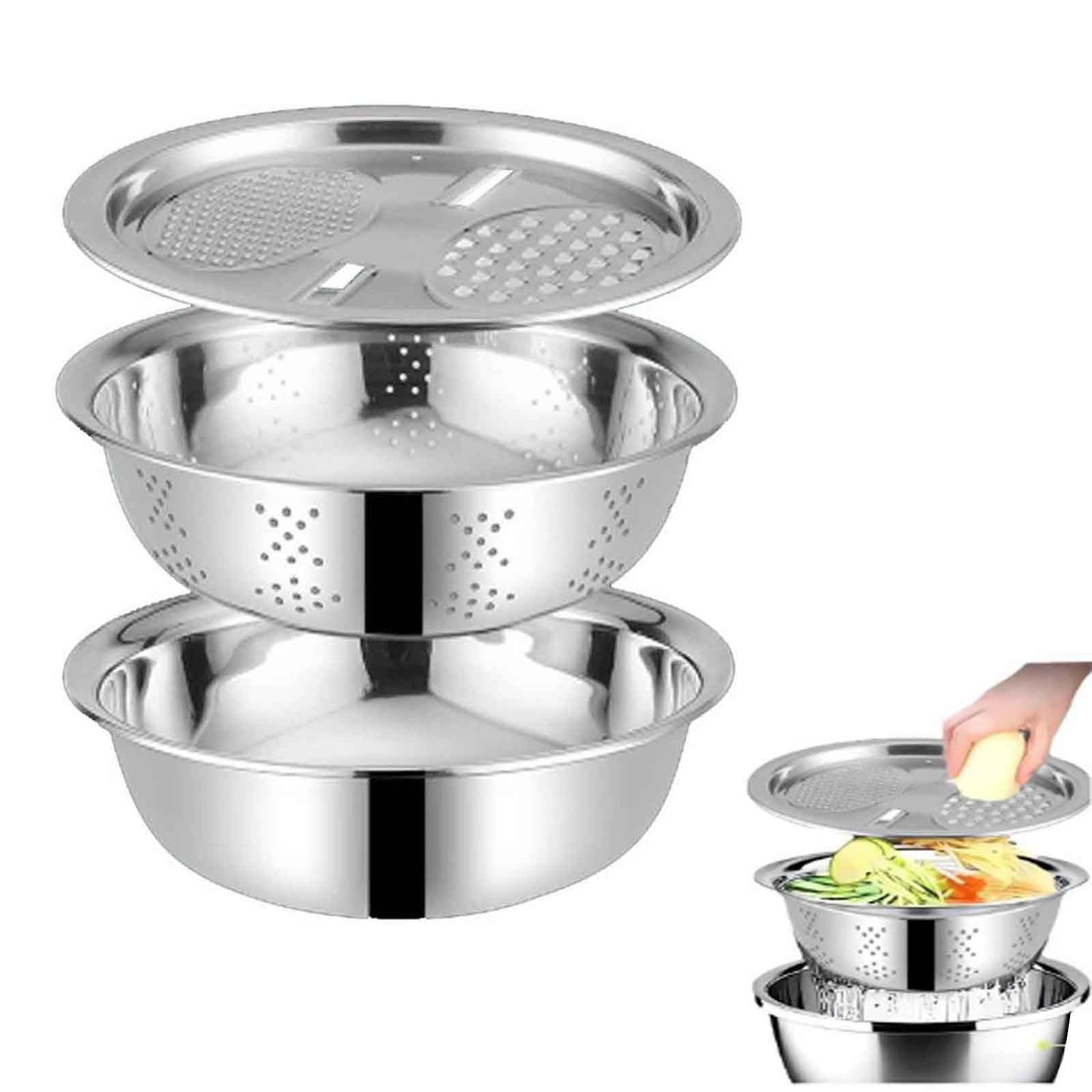 SIYTUAU Triple Strainer Bowl Strainer Basin Kitchen Strainer Food ...