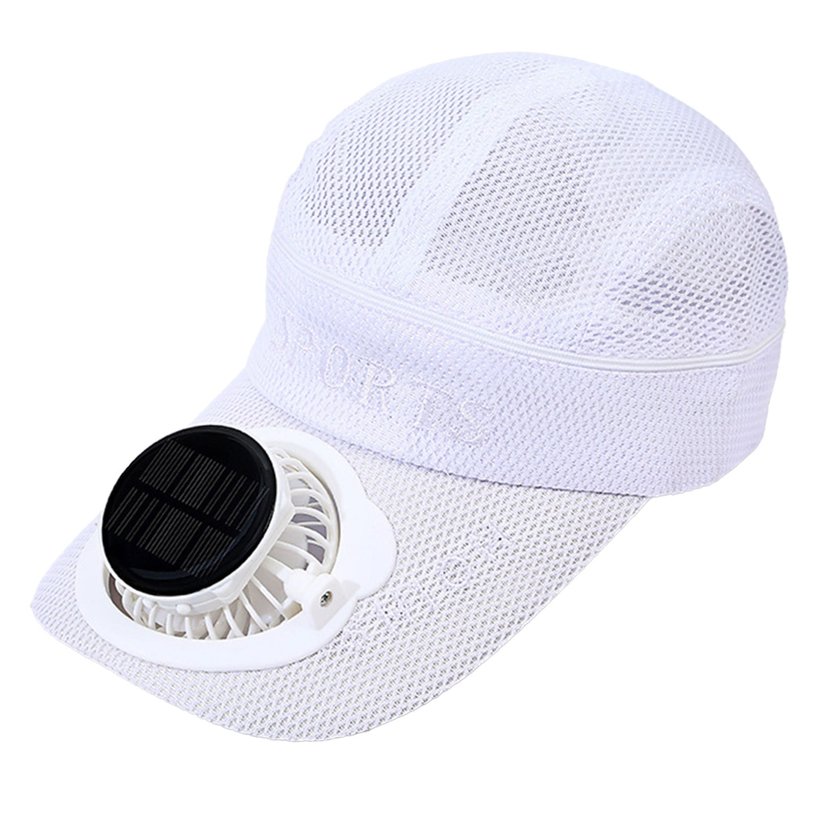 SIYTUAU White Solar Operated Airflow Hat 21.3 Inch Head Circumference ...