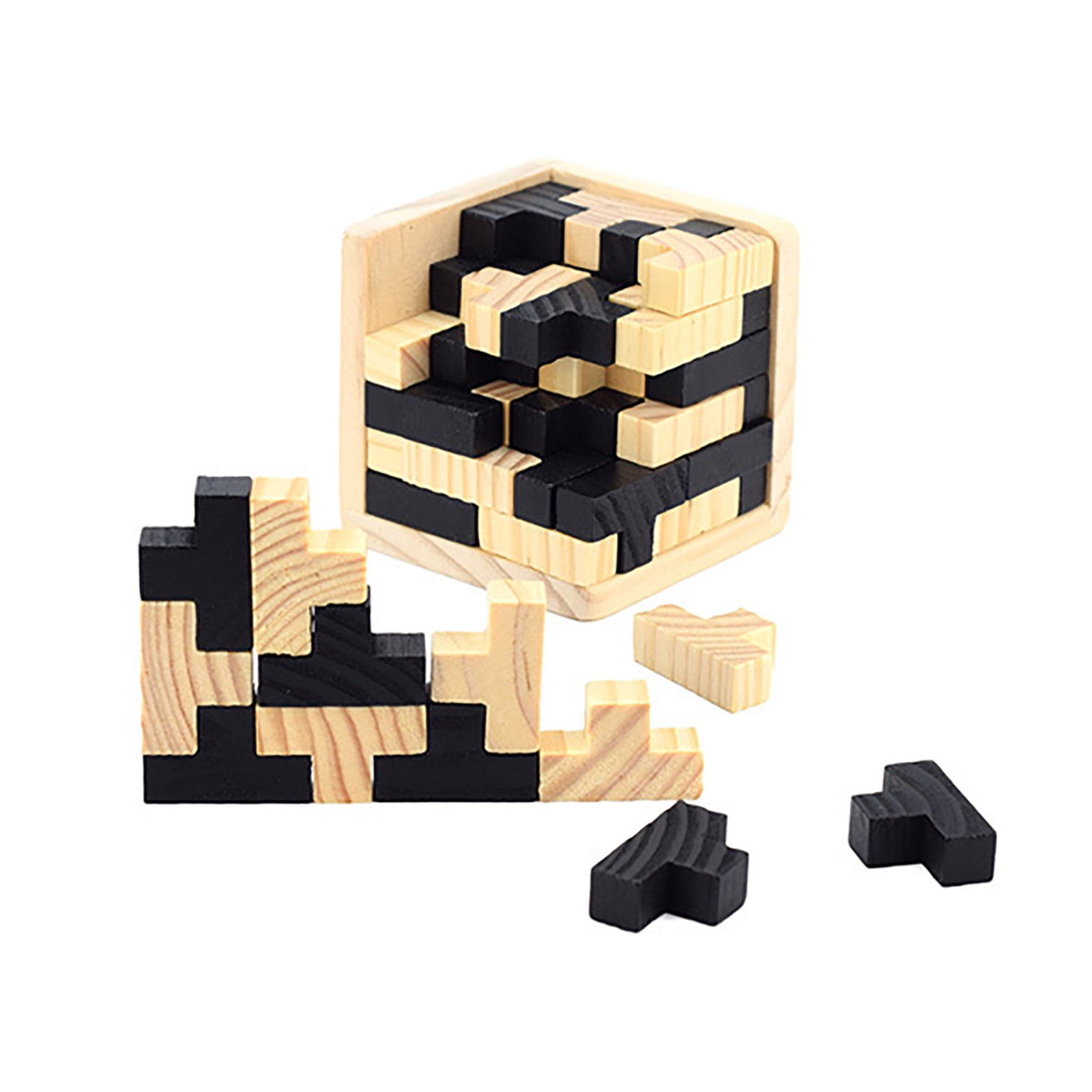 SIYTUAU Wooden 3D Brain Teaser Puzzle Game Lock Puzzle Wood ...