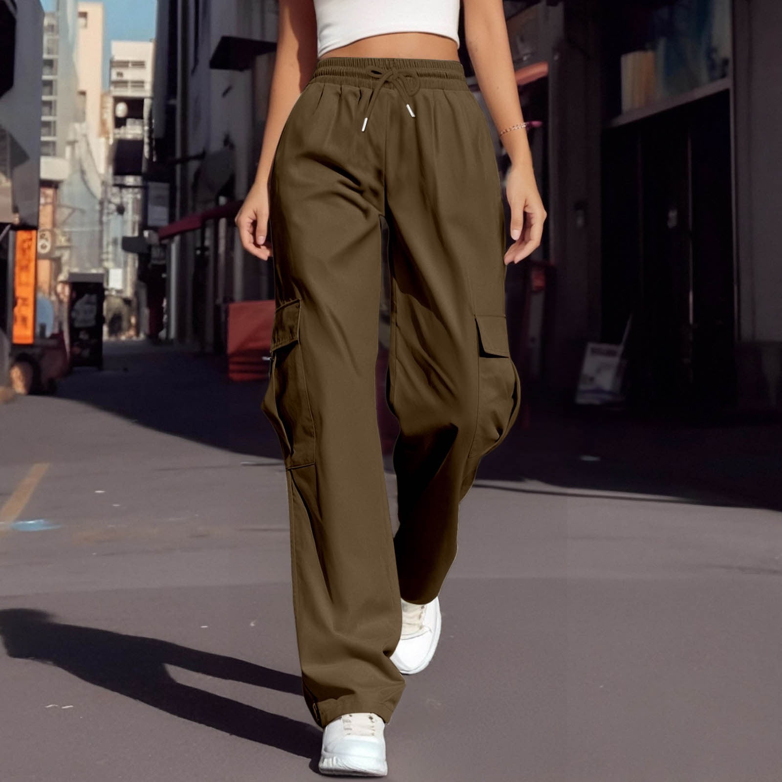 SIYUDAN Womens Pants Business Casual Outfits For Women Coffee Adult ...
