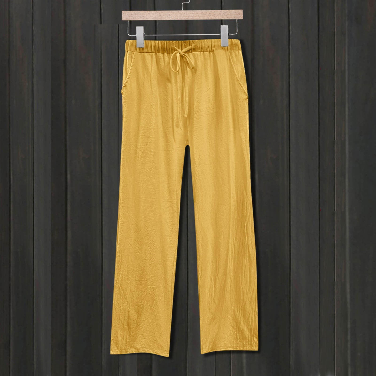 SIYUDAN Womens Trousers Business Casual Outfits For Women Yellow Adult ...