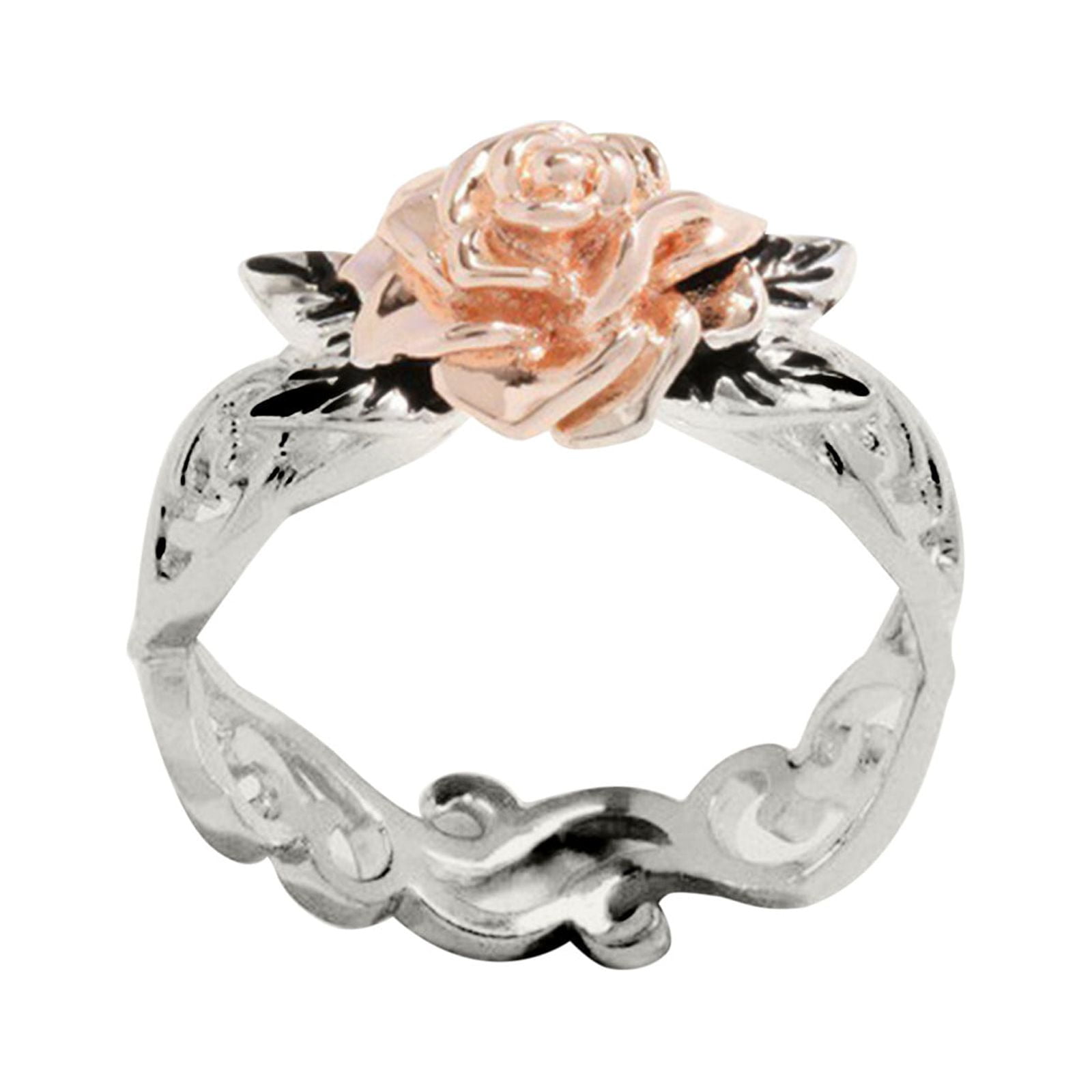 SIfdSeng 925 Sterling Silver Rings for Women Boho Rose Gold Diamond ...