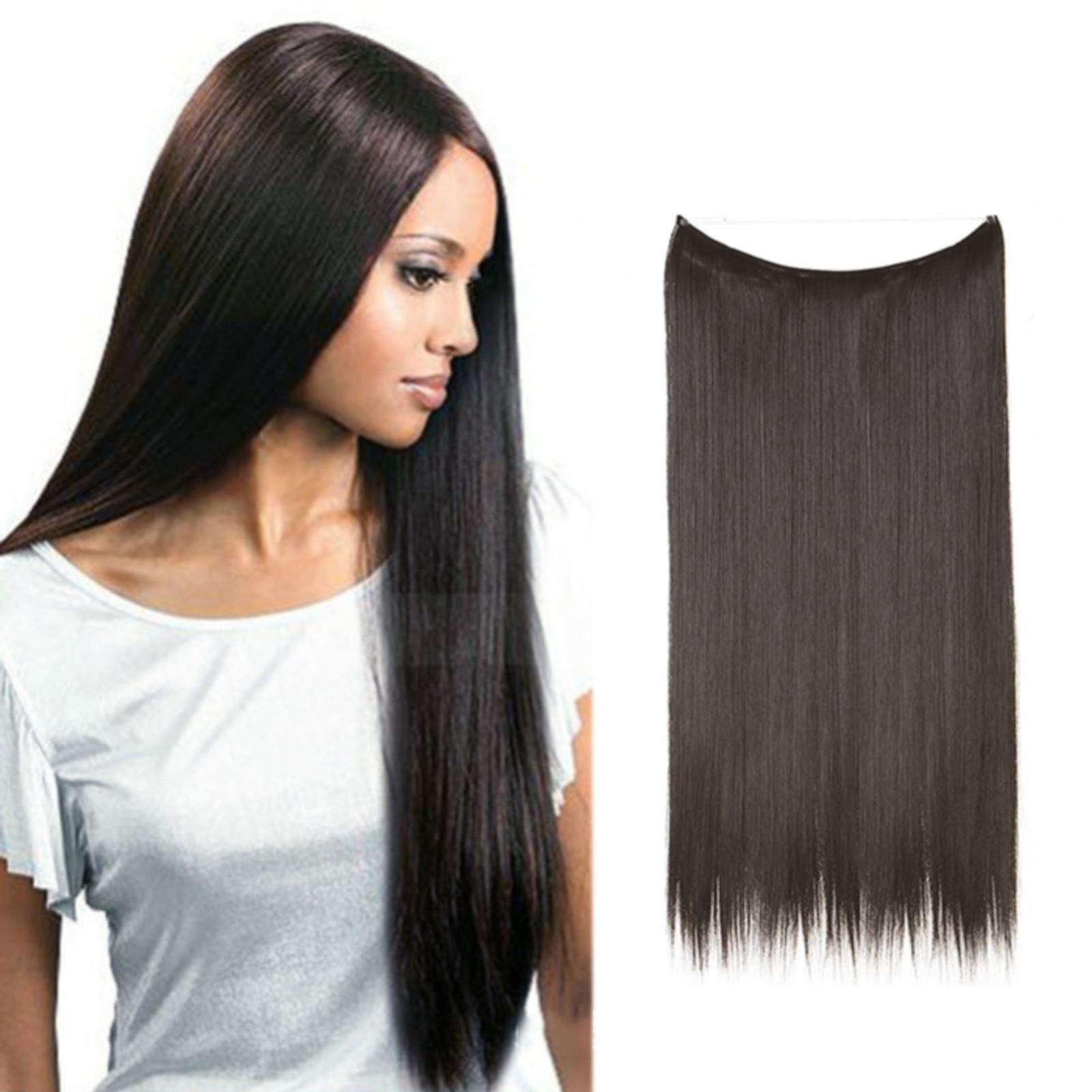 SIfdSeng Hair Extensions Secret Hidden Wire in Real Long Thick Straight ...