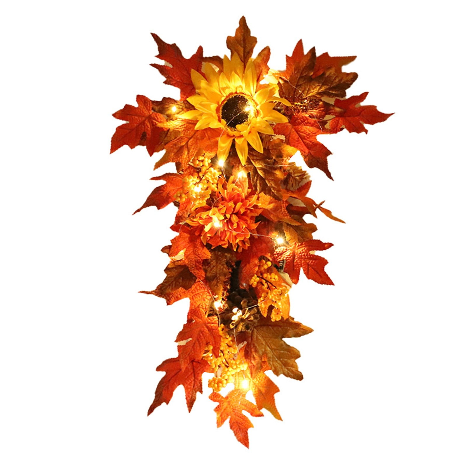 SIfdSeng Yule Lads Decorations Sunflower Maple Leaf Hanging Tree Thanksgiving Fruit String ...