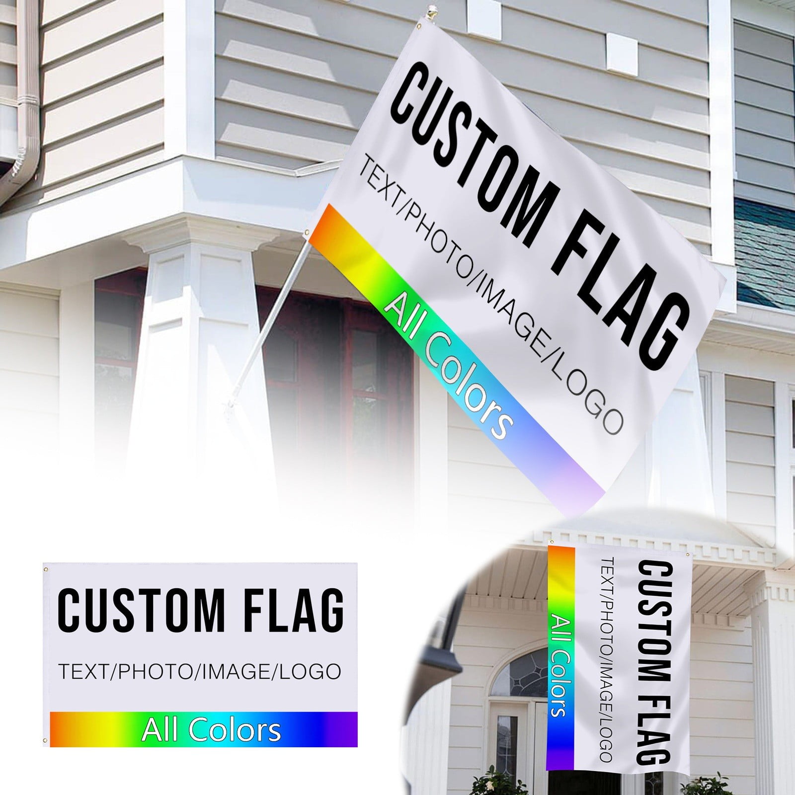 SIguan,Custom Flags Design Your Own Text/Logo/Photo One Side Custom ...