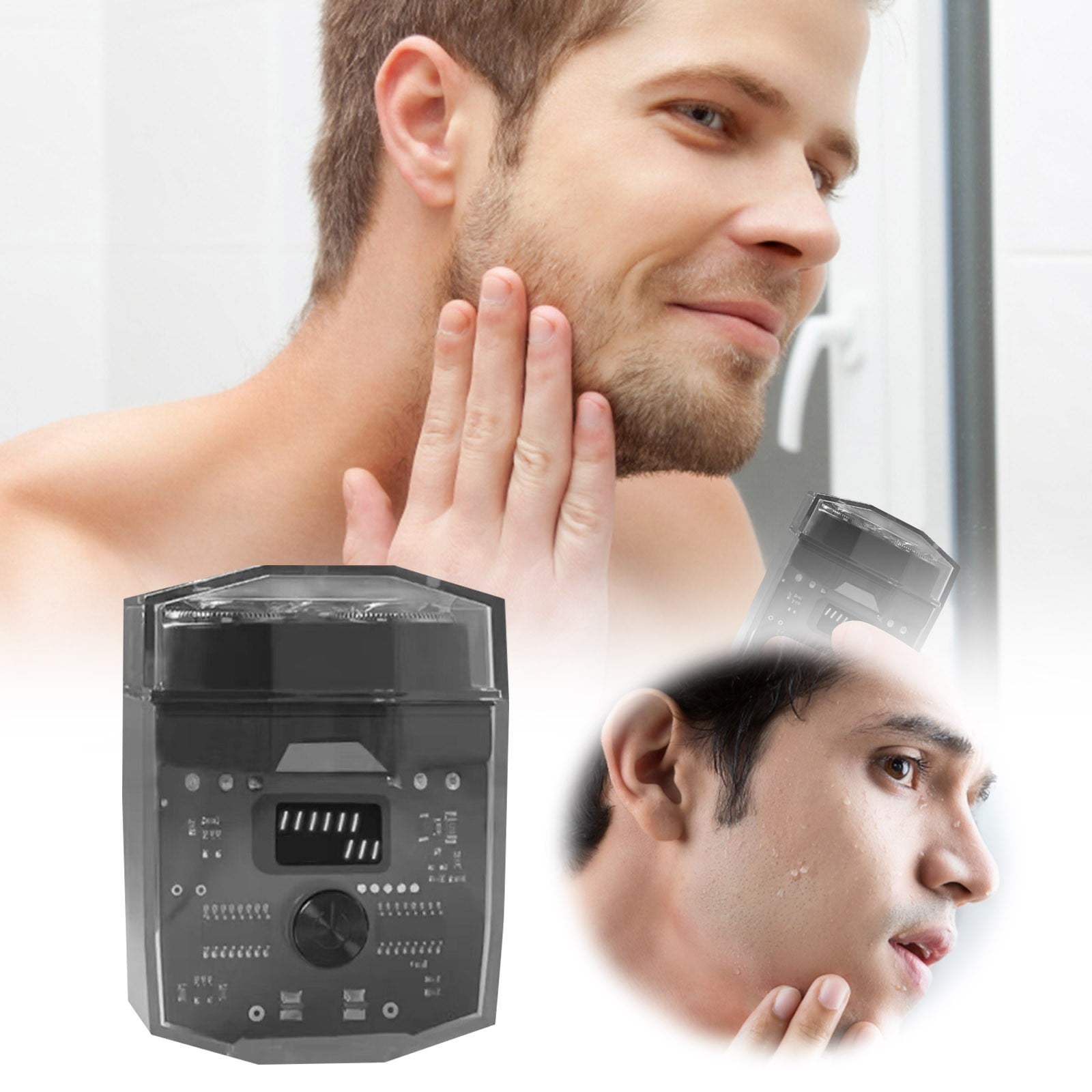 SIquannn Transparent Double Head Shaver Men's High Power Mens Body Hair ...