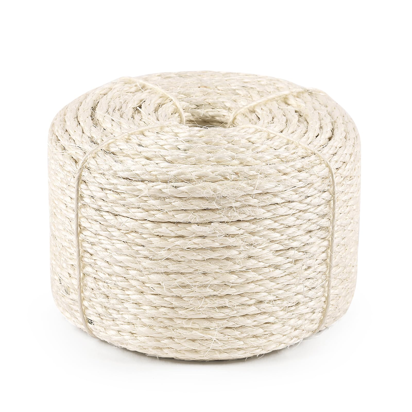 SIsal Rope for Cat Scratcher 1/4" 164 Foot White Natural Sisal Rope for ...