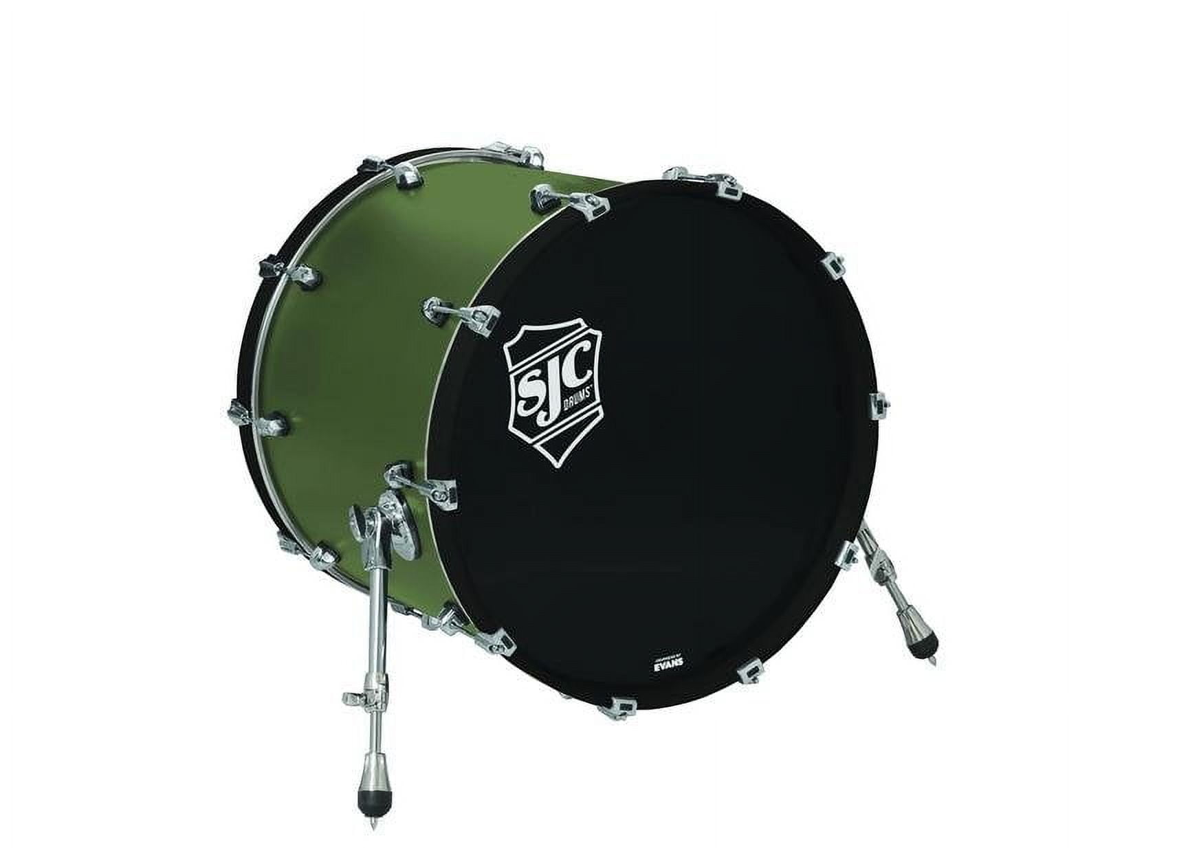 SJC Drums Navigator Bass Drum 18"x22" - Olive Green - Walmart.com