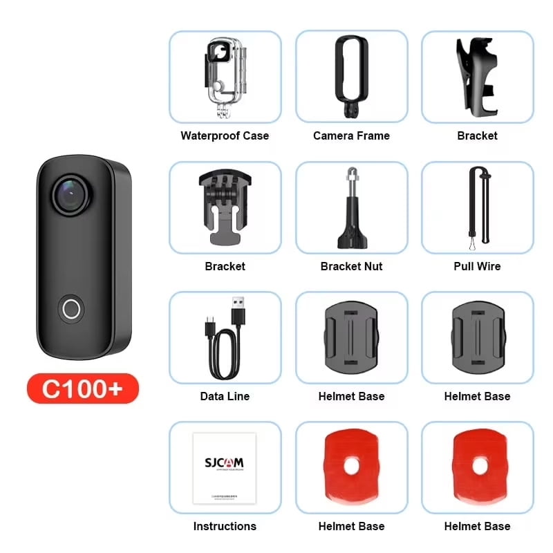 SJCAM C100 Plus 4K 30m Waterproof Action Camera with 2.4G WiFi, EIS ...