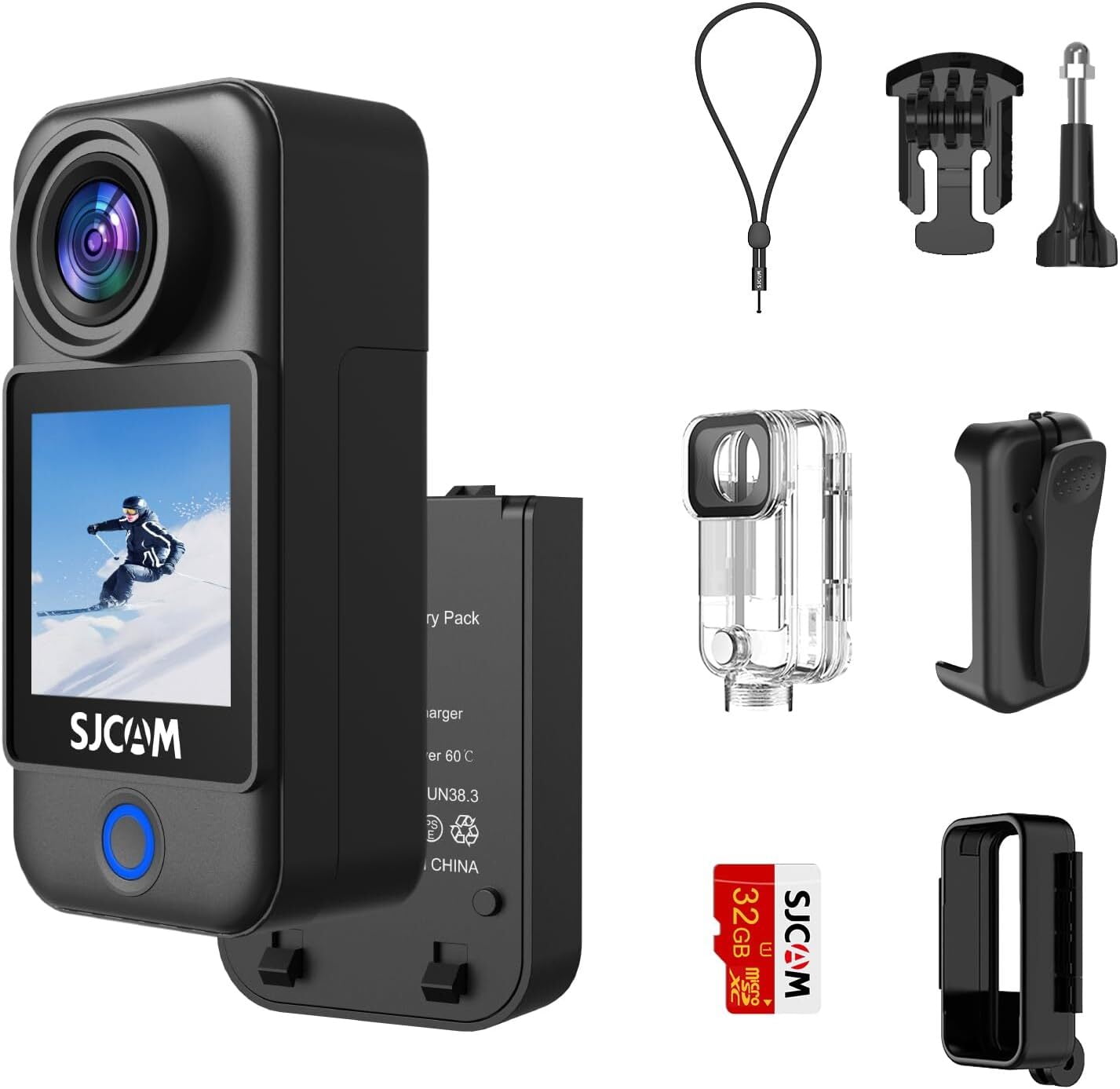 SJCAM C300 Pocket Action Camera 4K Mini Body Camera 20MP Waterproof ...