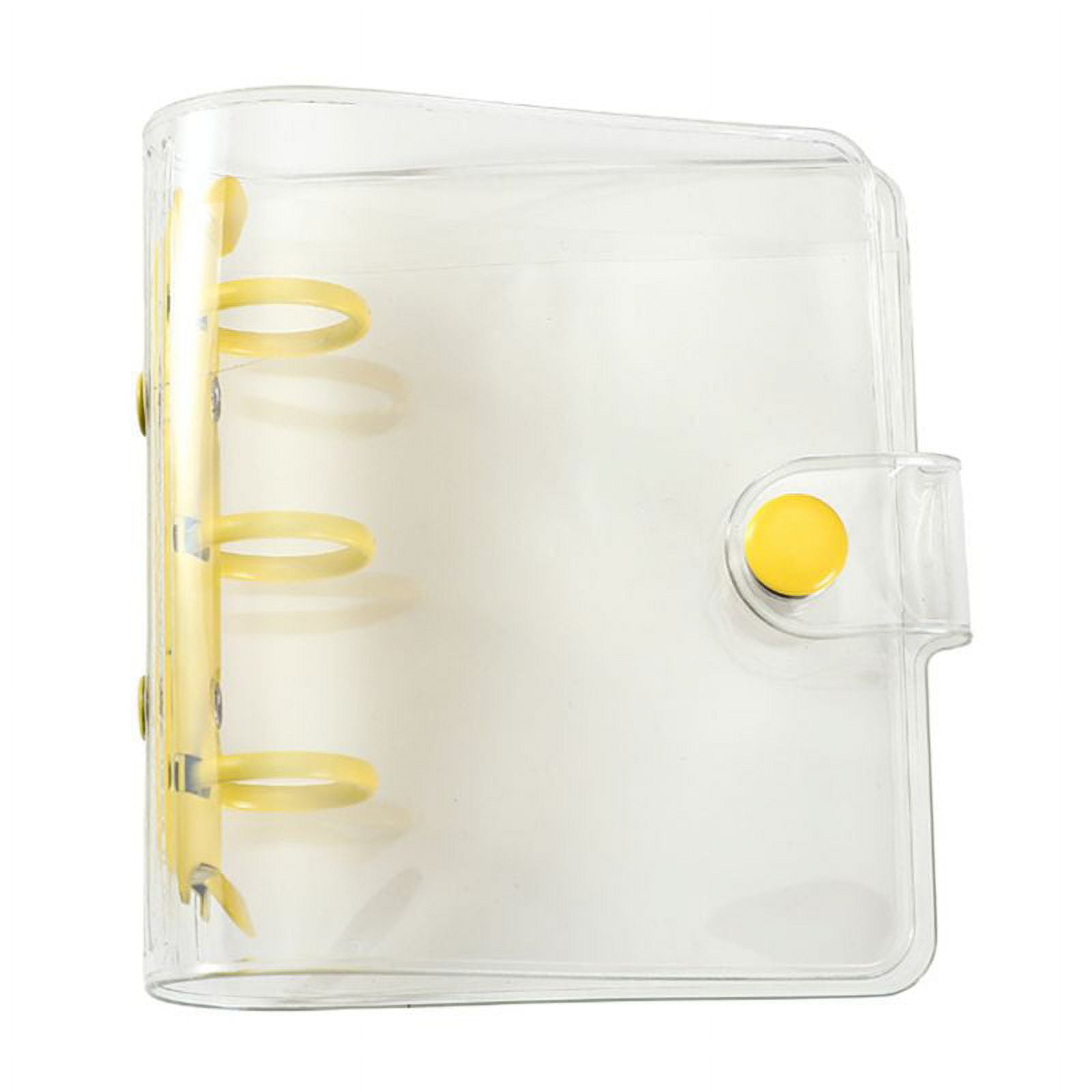 SJENERT Mini Transparent Three-Ring Binder Sleeve,Transparent Soft PVC ...