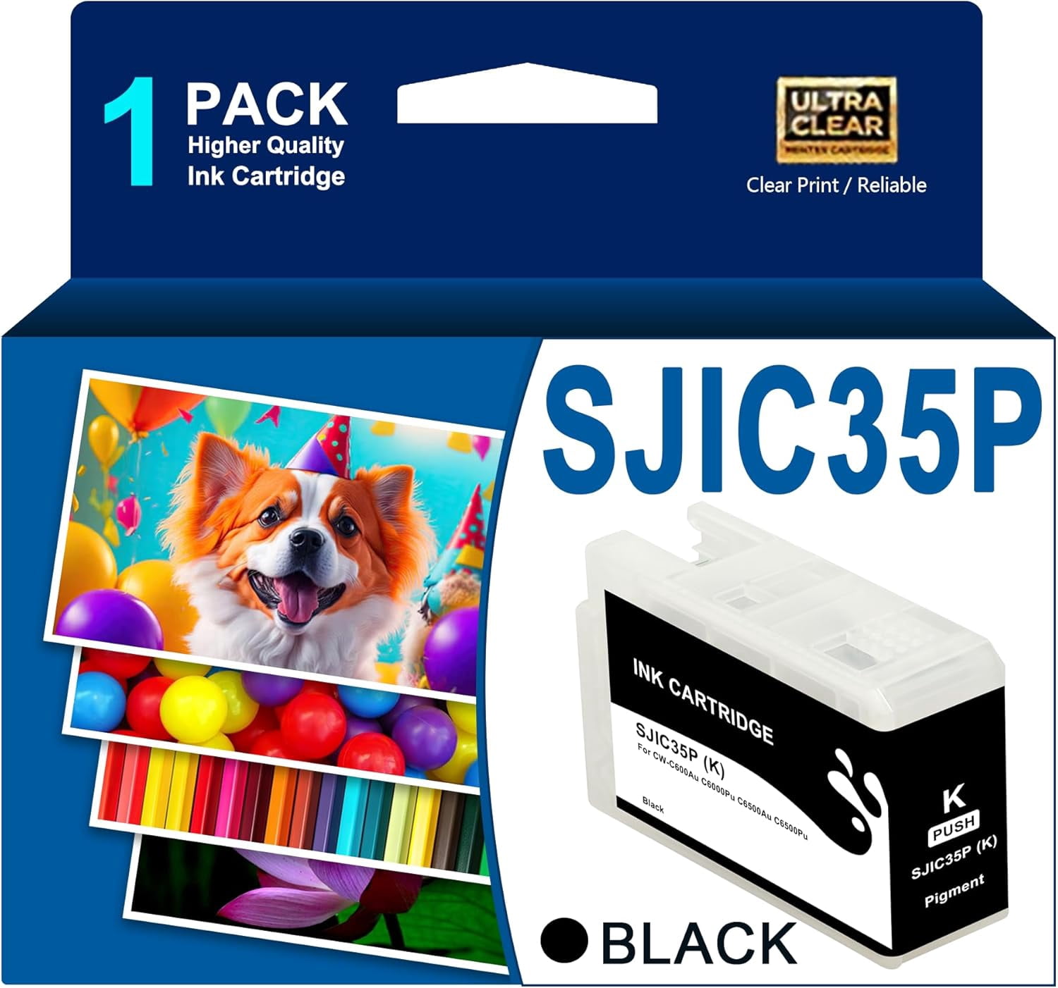 SJIC35P Ink Cartridge SJIC35P-BK Ink C13T44B120 Compatible with ...