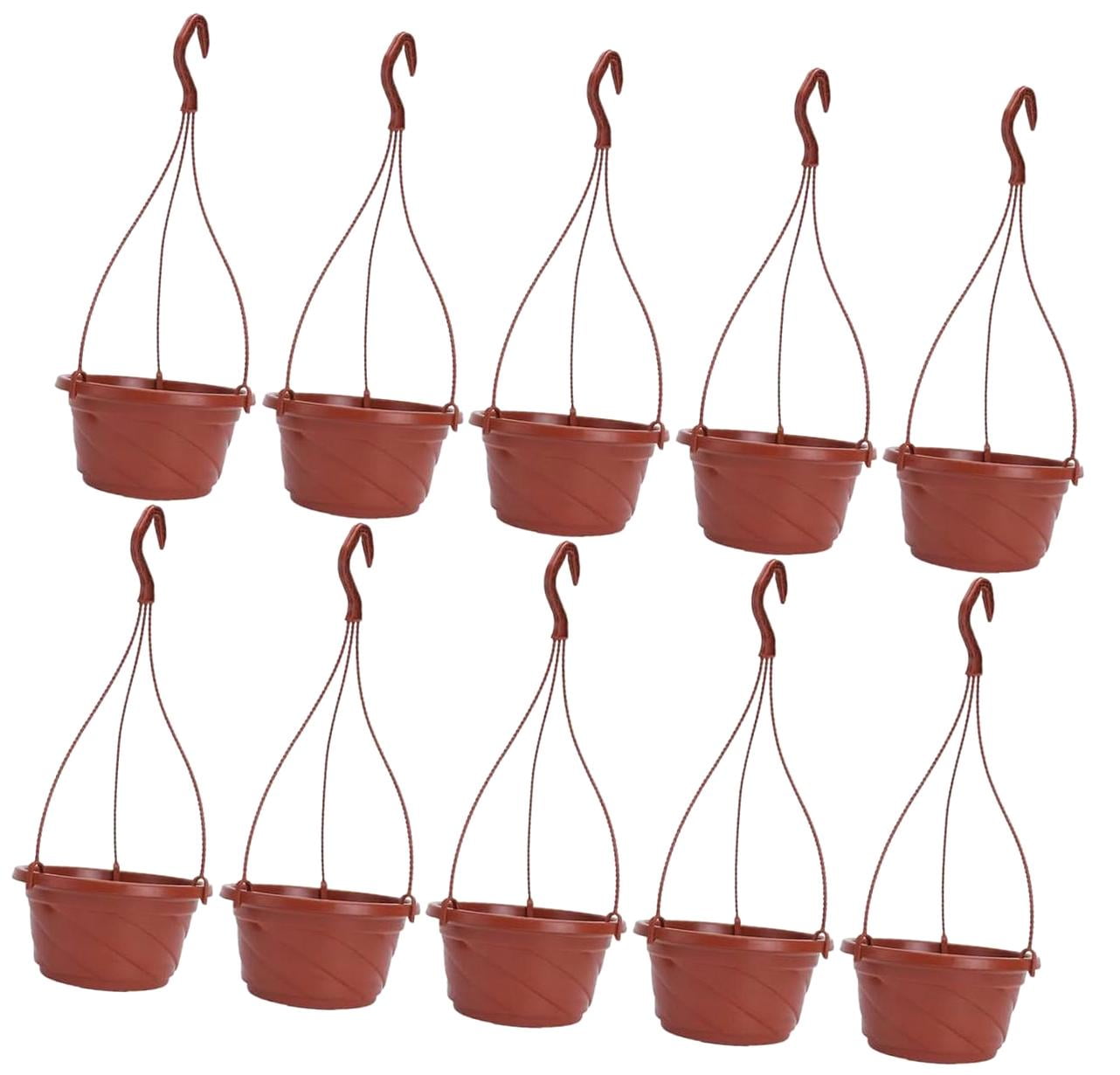 SJJ 10-Pack Plastic Hanging Planters, White Indoor Hanging Pots ...
