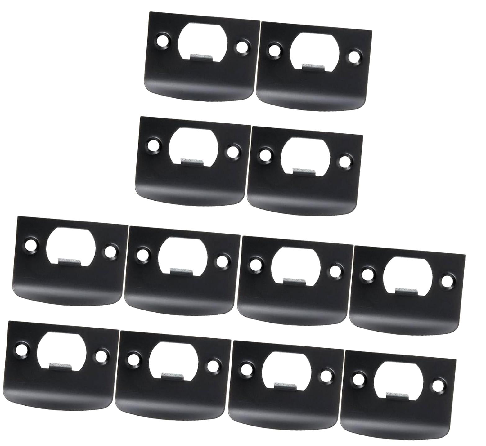 SJJ 12 Pack Door Strike Plate, Full Lip Round Corner Deadbolt Strike ...