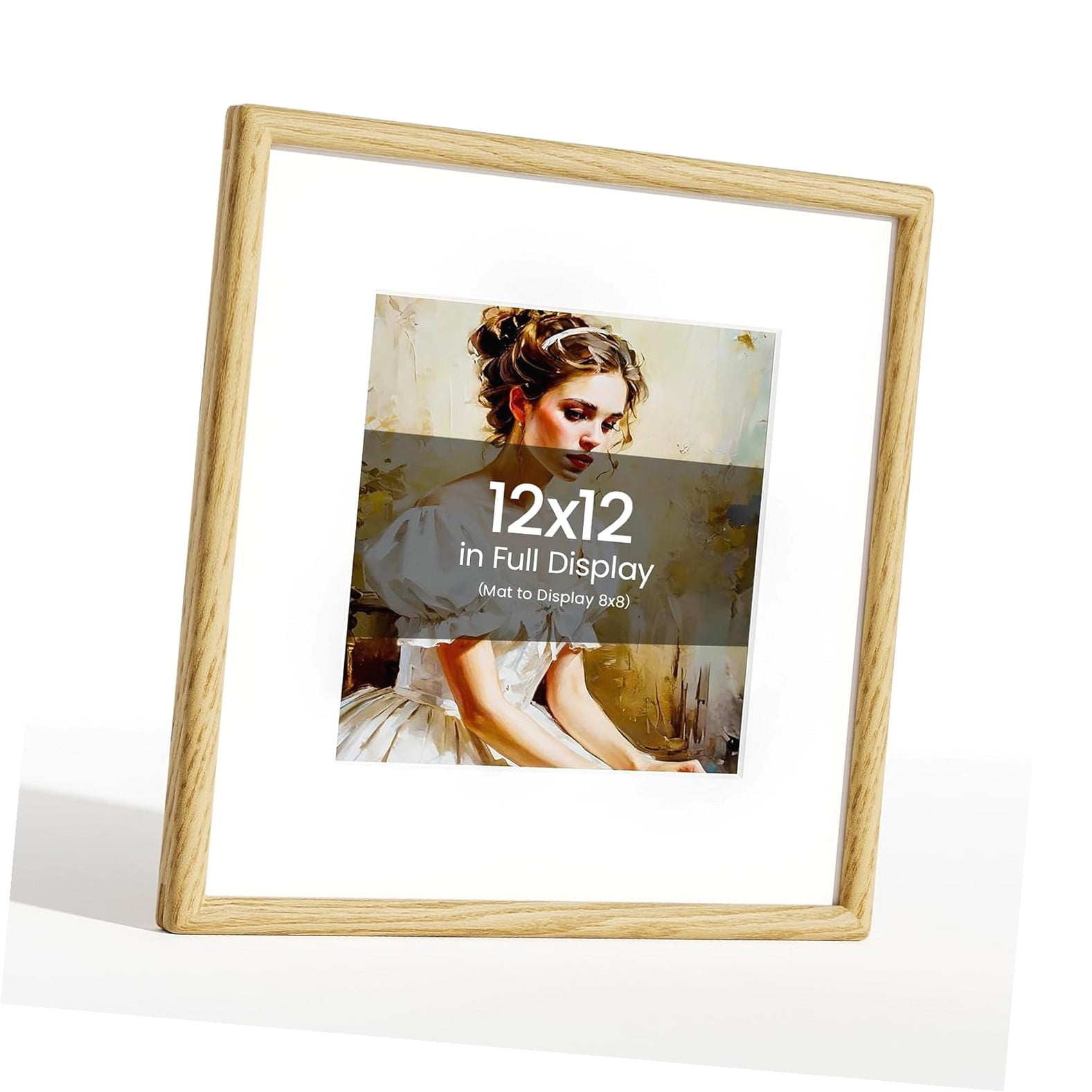 SJJ 12x12 Picture Frame Wood From California-USA with Real Tempered ...