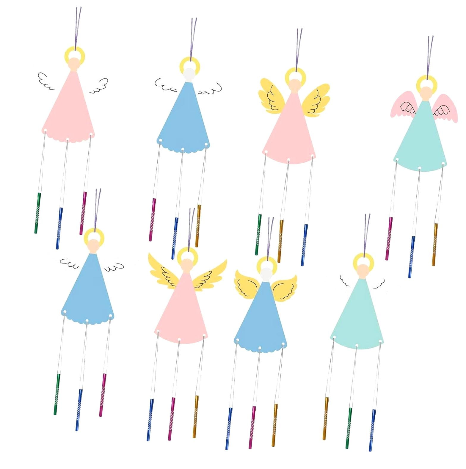 SJJ 16 Pack DIY Wind Chime Kits for Crafting Angel Fairy Wind Chimes ...