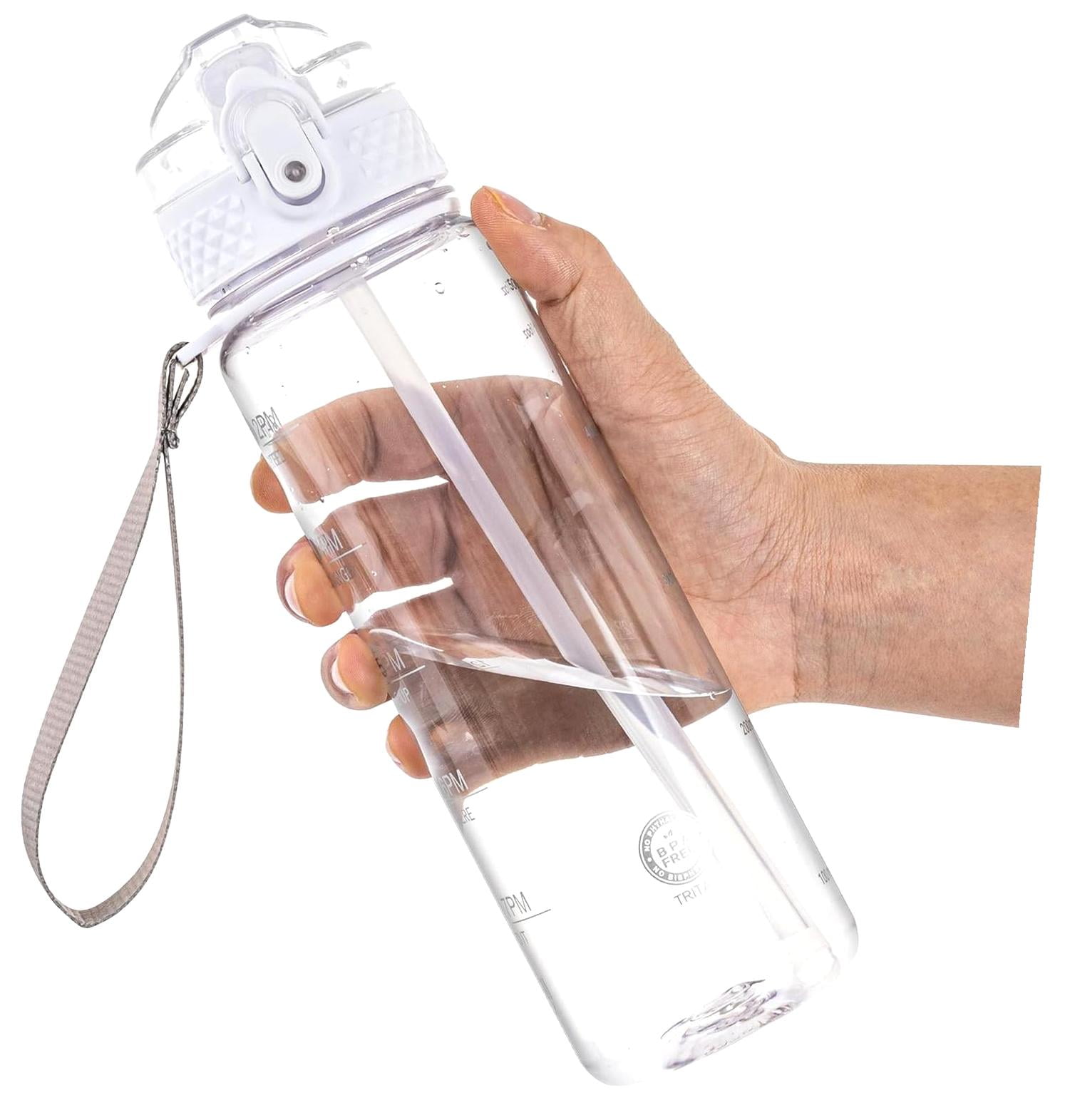 SJJ 17oz School Water Bottle - Inspirational With Silicone Straw, Spill ...