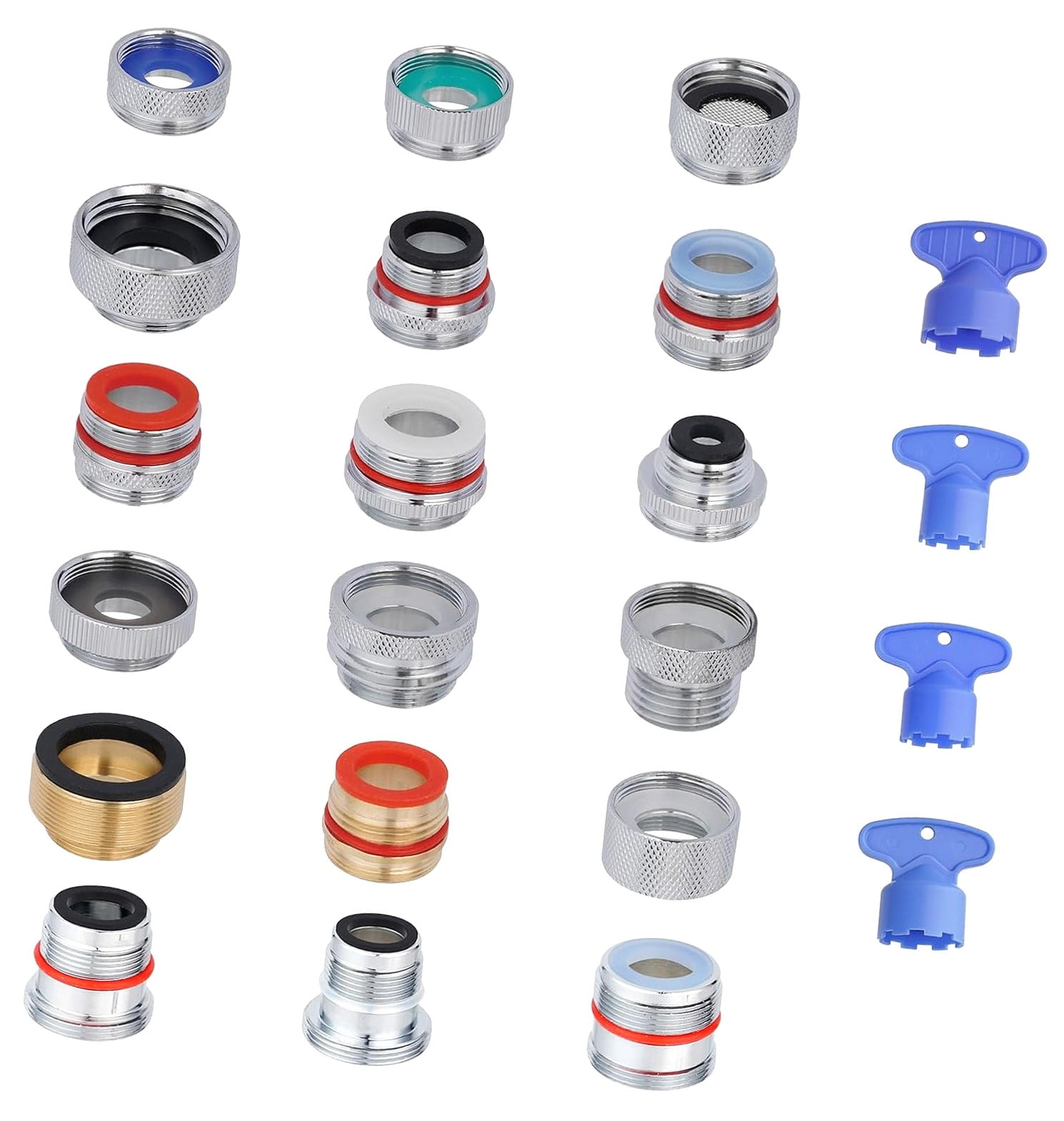 SJJ 18-Piece Adapter Kit, Aerator Adapter Set for Taps with Removable ...