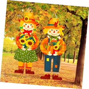 BUTORY Halloween Windsock Pumpkin Skeleton Hand Flag with String Lights ...