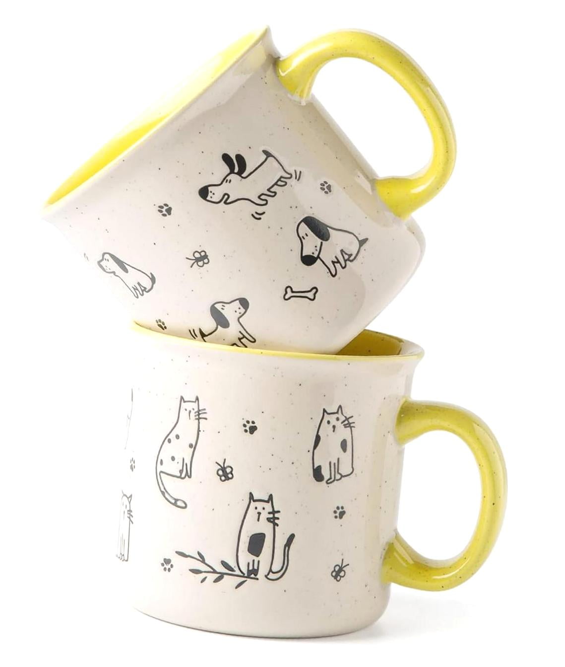 SJJ 22 OZ Large Ceramic Coffee Mugs Pair, Oversized Cups With Large ...