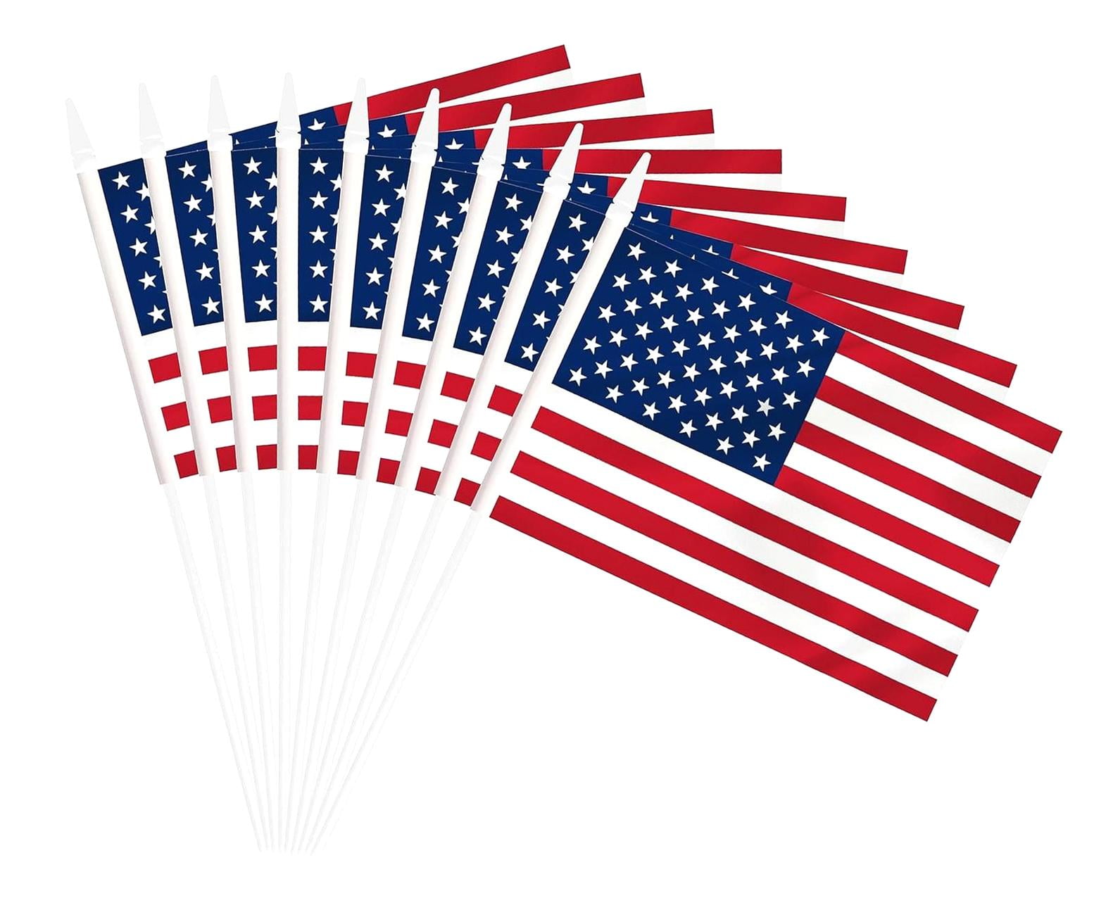 SJJ 25 Piece Mini Flags Bundle, Small Handheld Stick Flags with 12 Inch ...