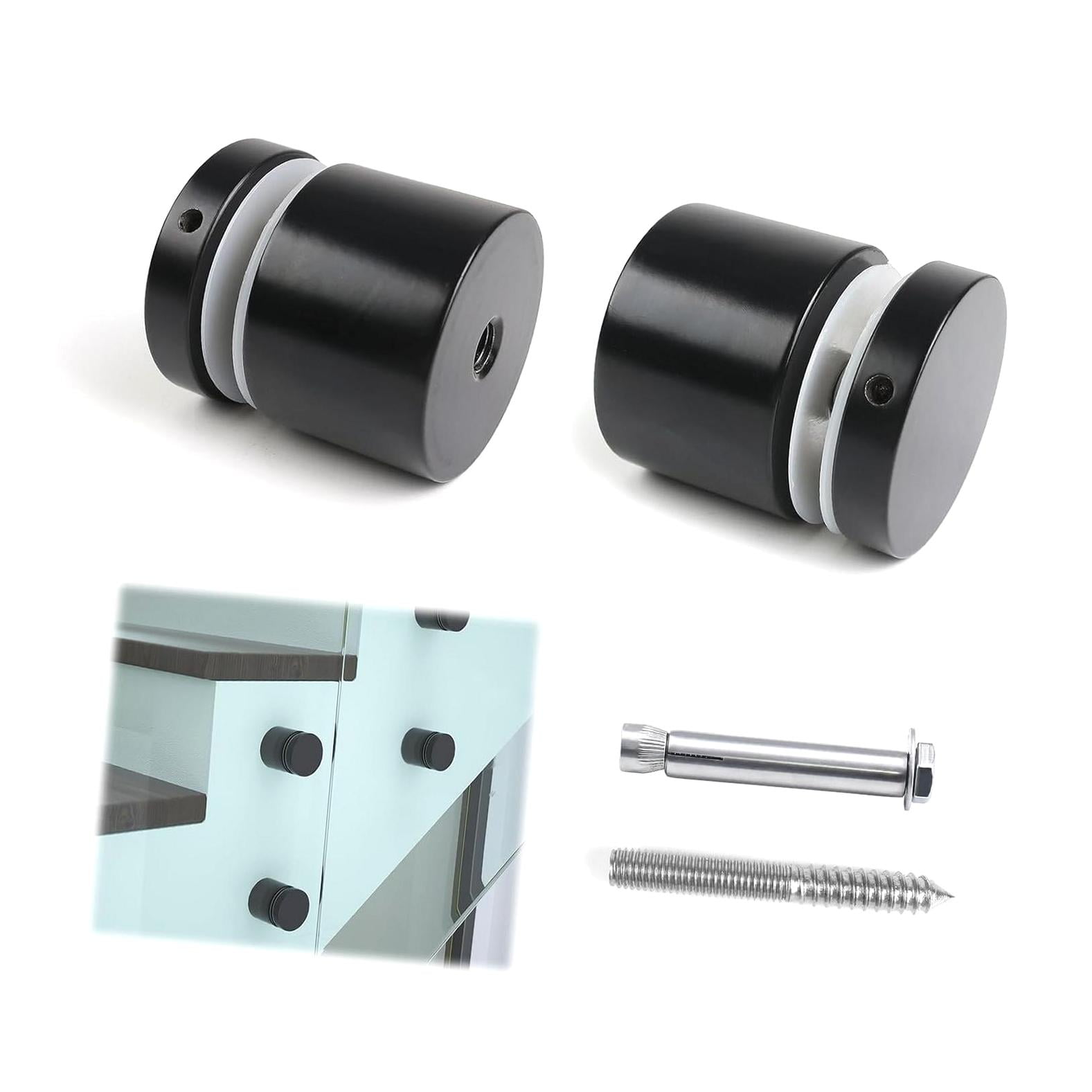 SJJ 2Pack Adjustable Glass Standoff 2" Bracket GA07 BP4, Glass to Glass ...