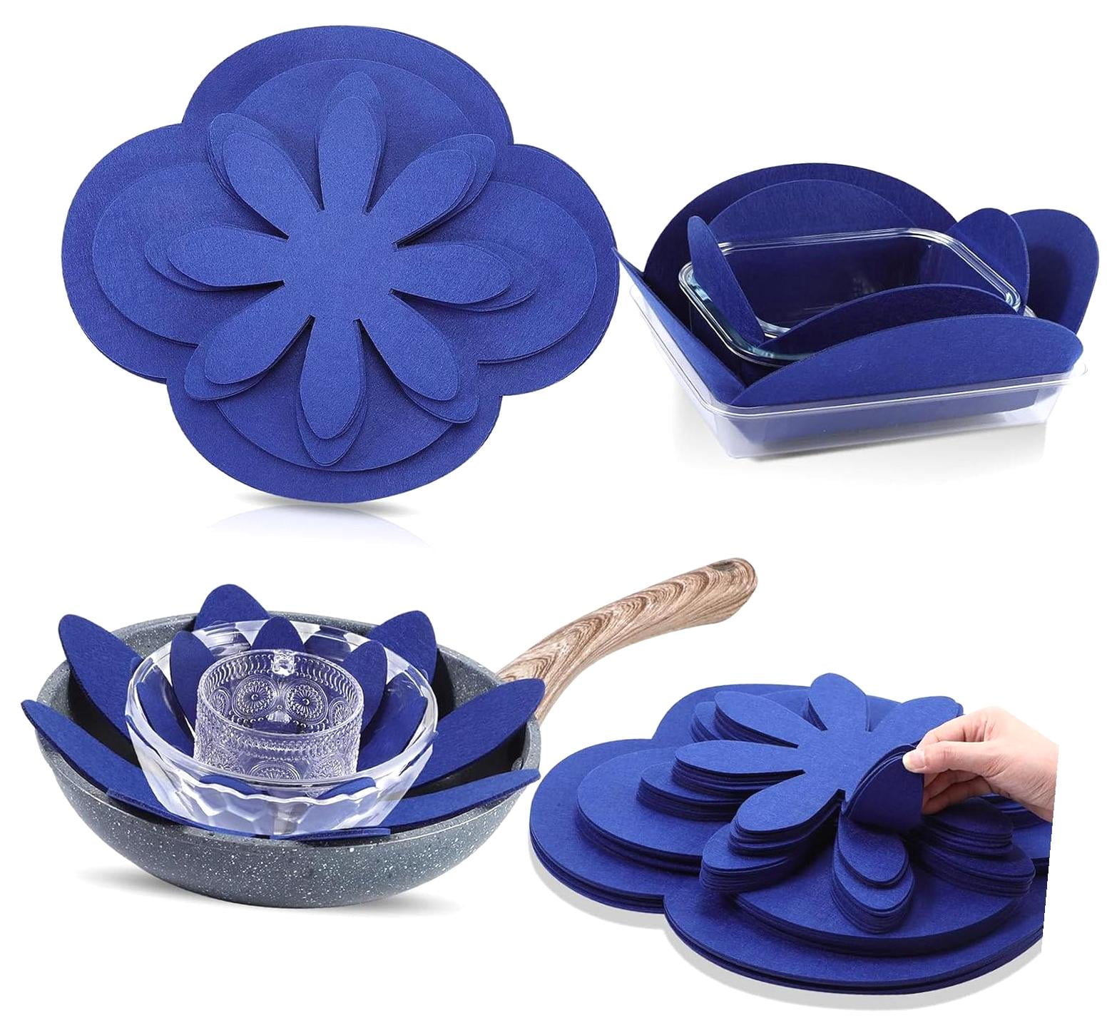 SJJ 36 Pieces Felt Pot and Pan Protectors, Dish Dividers, Bakeware ...