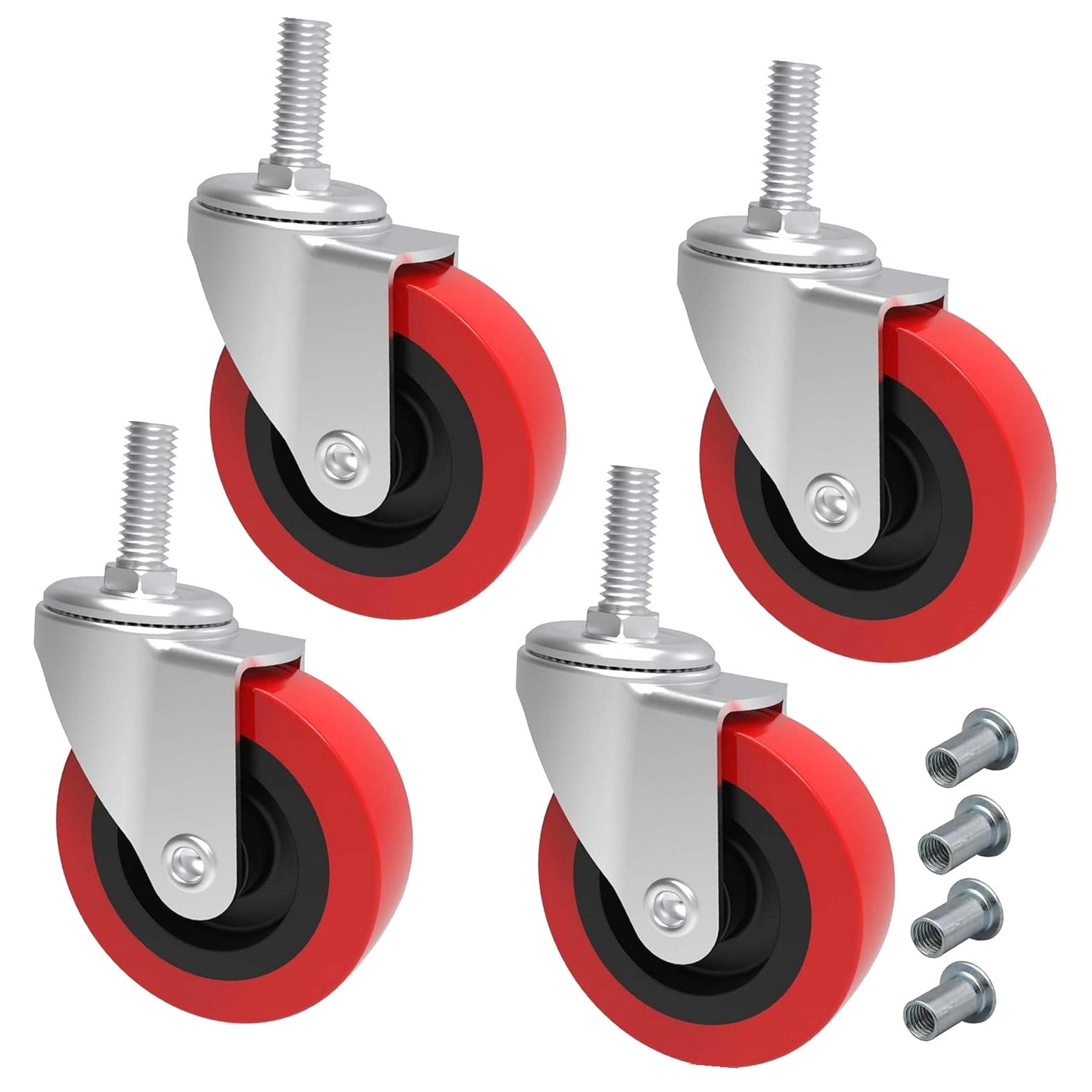 SJJ 4-PACK CREEPER WHEELS: Set includes four 2.5-inch swivel casters ...