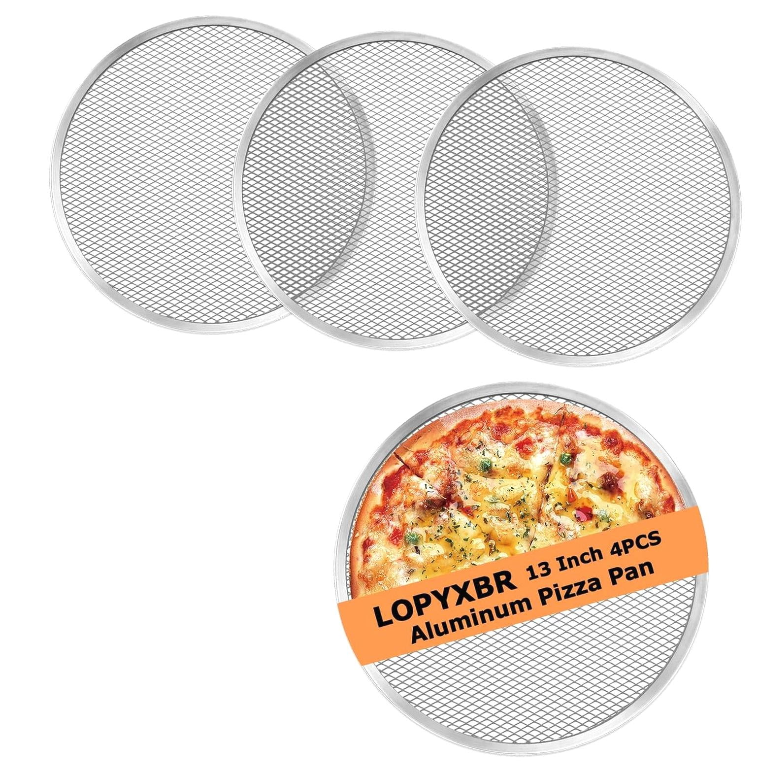 SJJ 4 PCS Pizza Screen 12 inch Non-Stick Pizza Pan For Oven Heavy-Duty ...