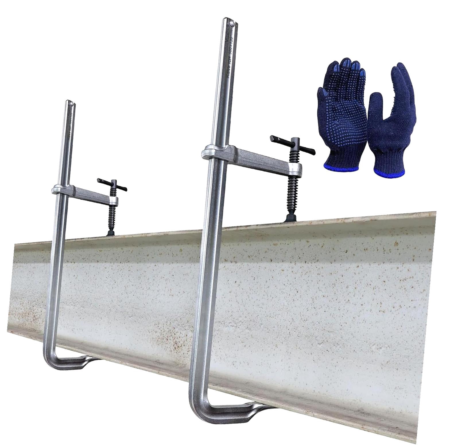 SJJ 4-Pack 12"(300x80mm) F Clamp with 3" Throat Depth, Size 5/8"/16 ...