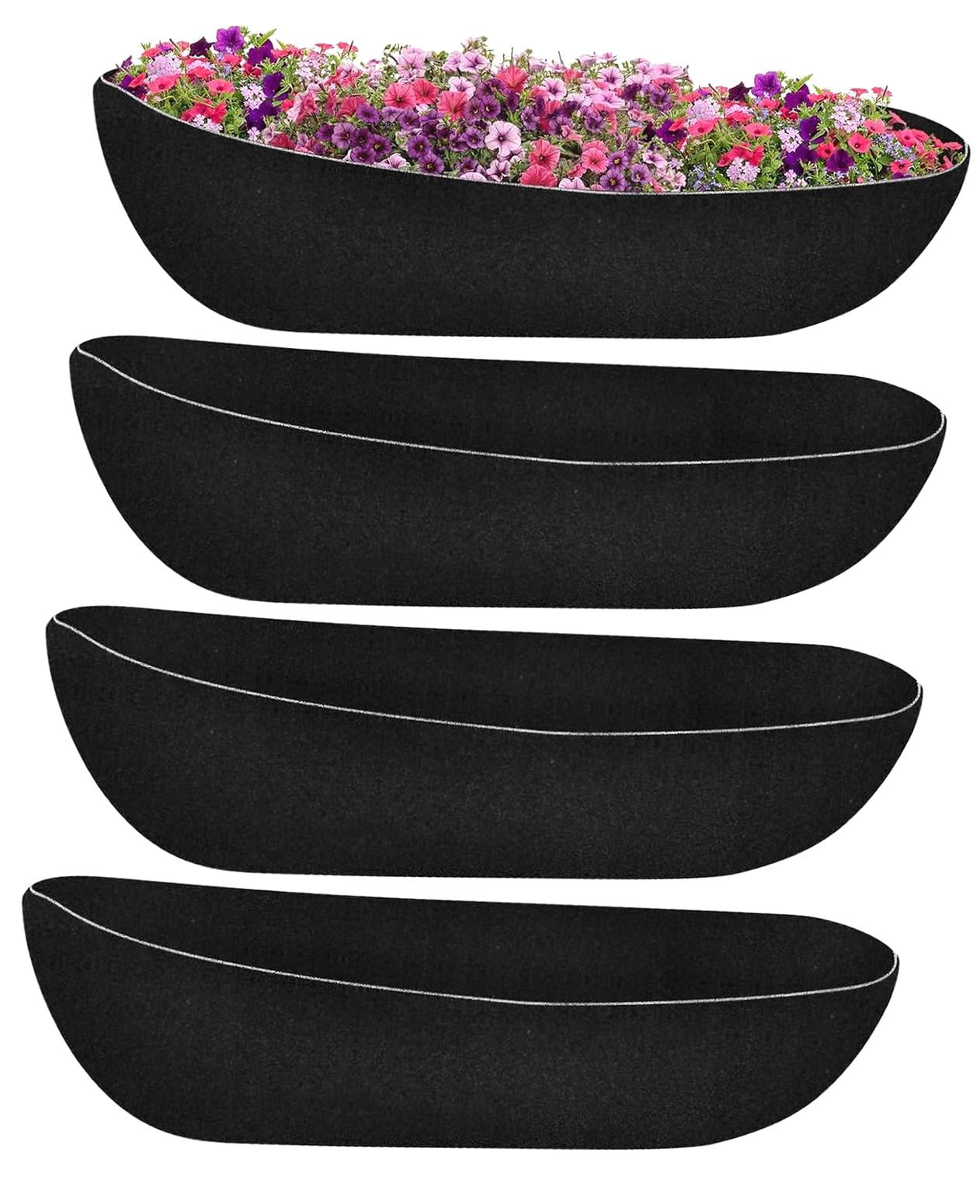 SJJ 4 Pack 36 Inch Felt Window Box Liners- Trough Planter Basket Liners ...