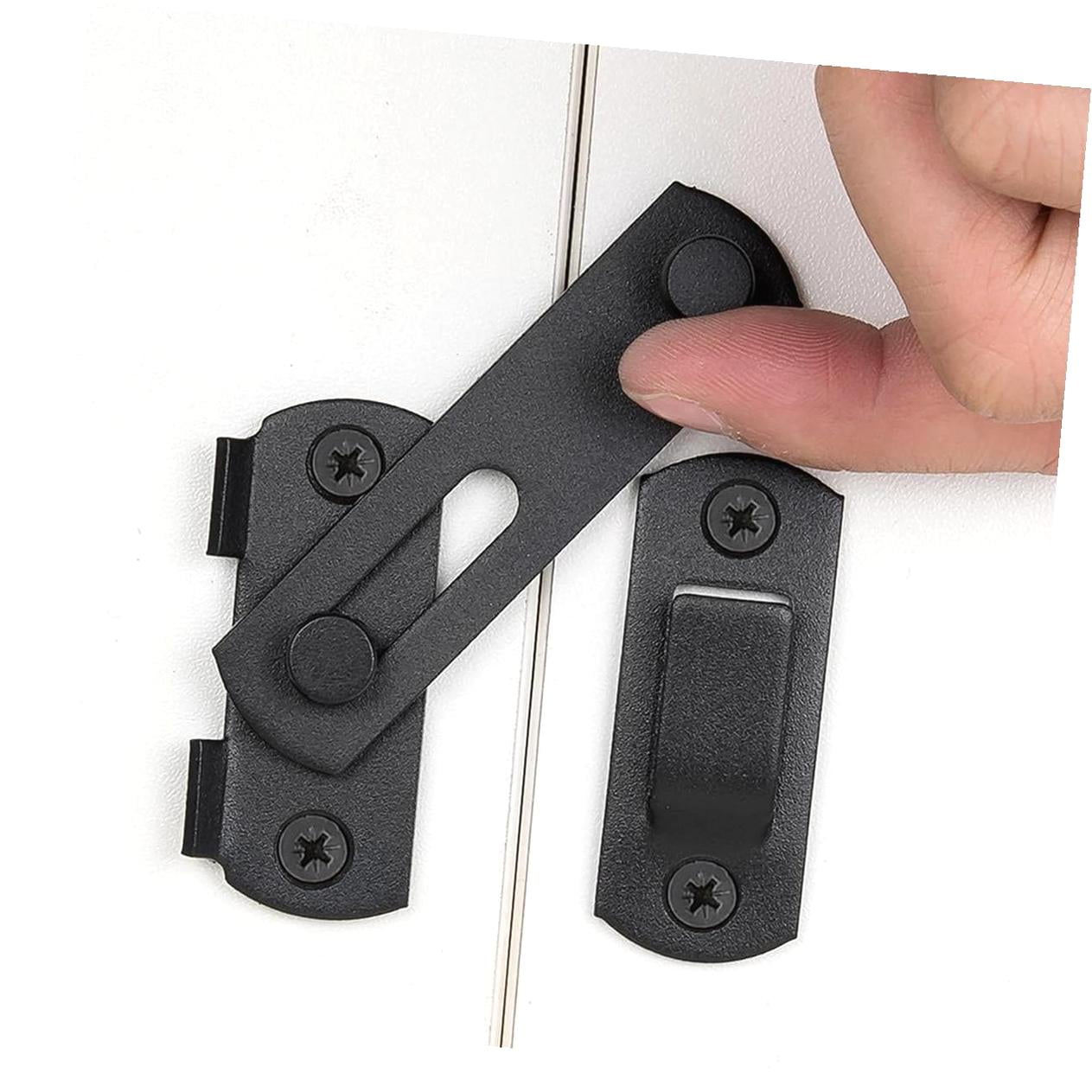 SJJ 4 Packs Barn Door Latches, 2.75” x 2.02” Matte Steel Barn Gate Flip ...