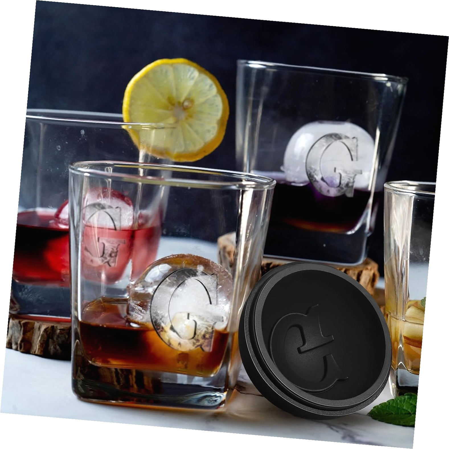 SJJ 4 Pcs 2.5 Inch Ice Maker with Funnel Letter G Shape Sphere Circle ...