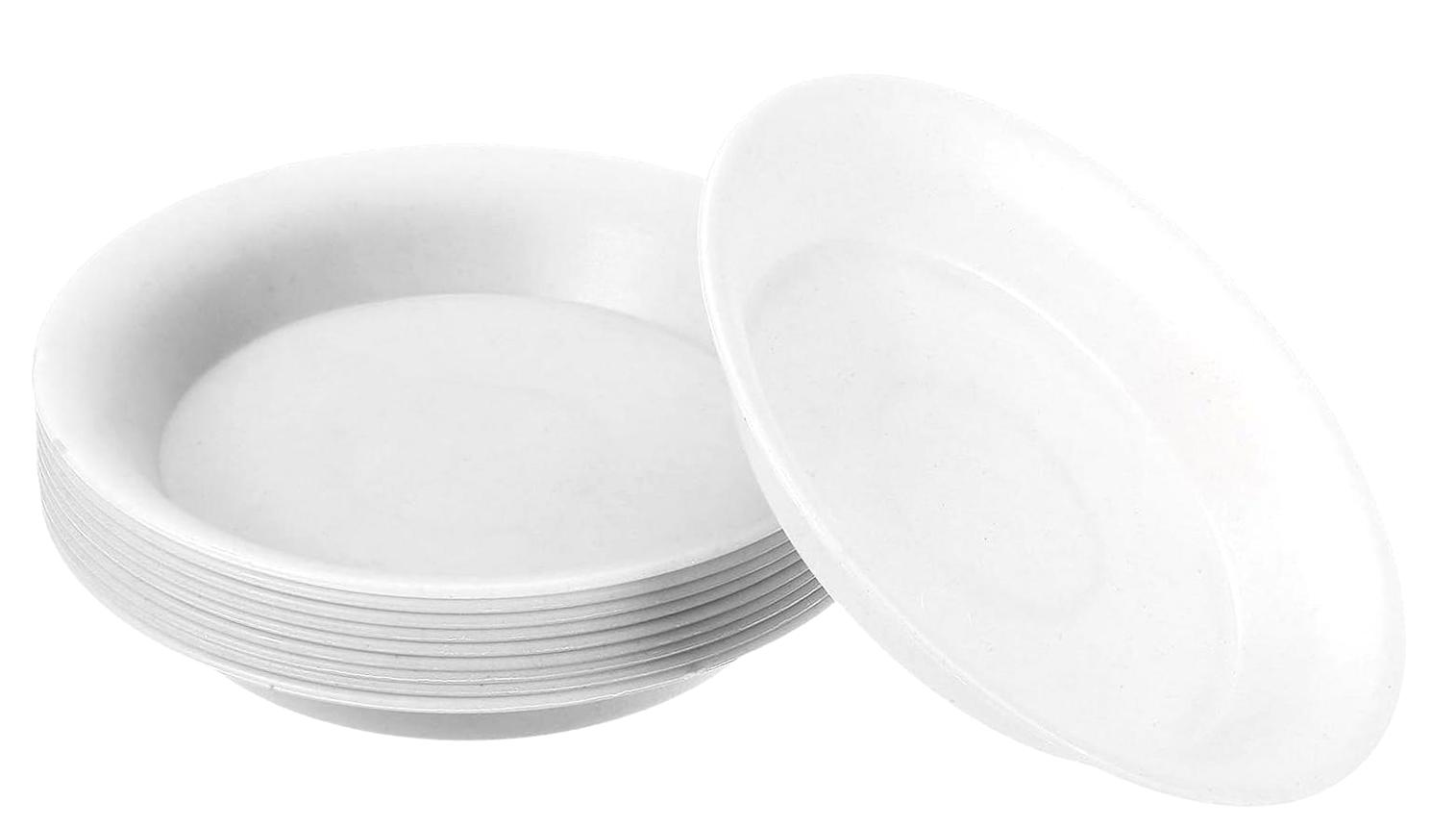SJJ 5 Inch Plant Saucer Tray, 10 Pack Plastic Drip Tray Round Collects ...