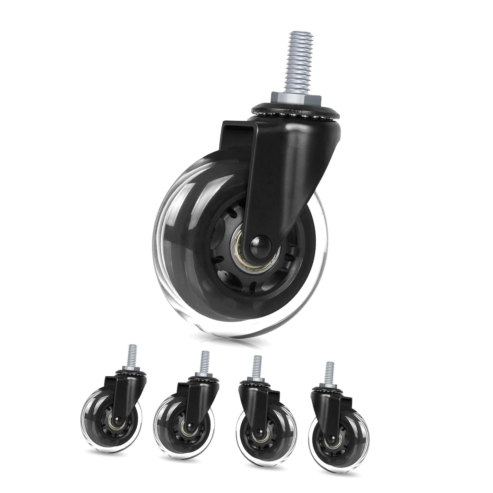 SJJ 5-Piece Office Chair Casters with 5/16"-18UNC Thread, 3" Soft ...