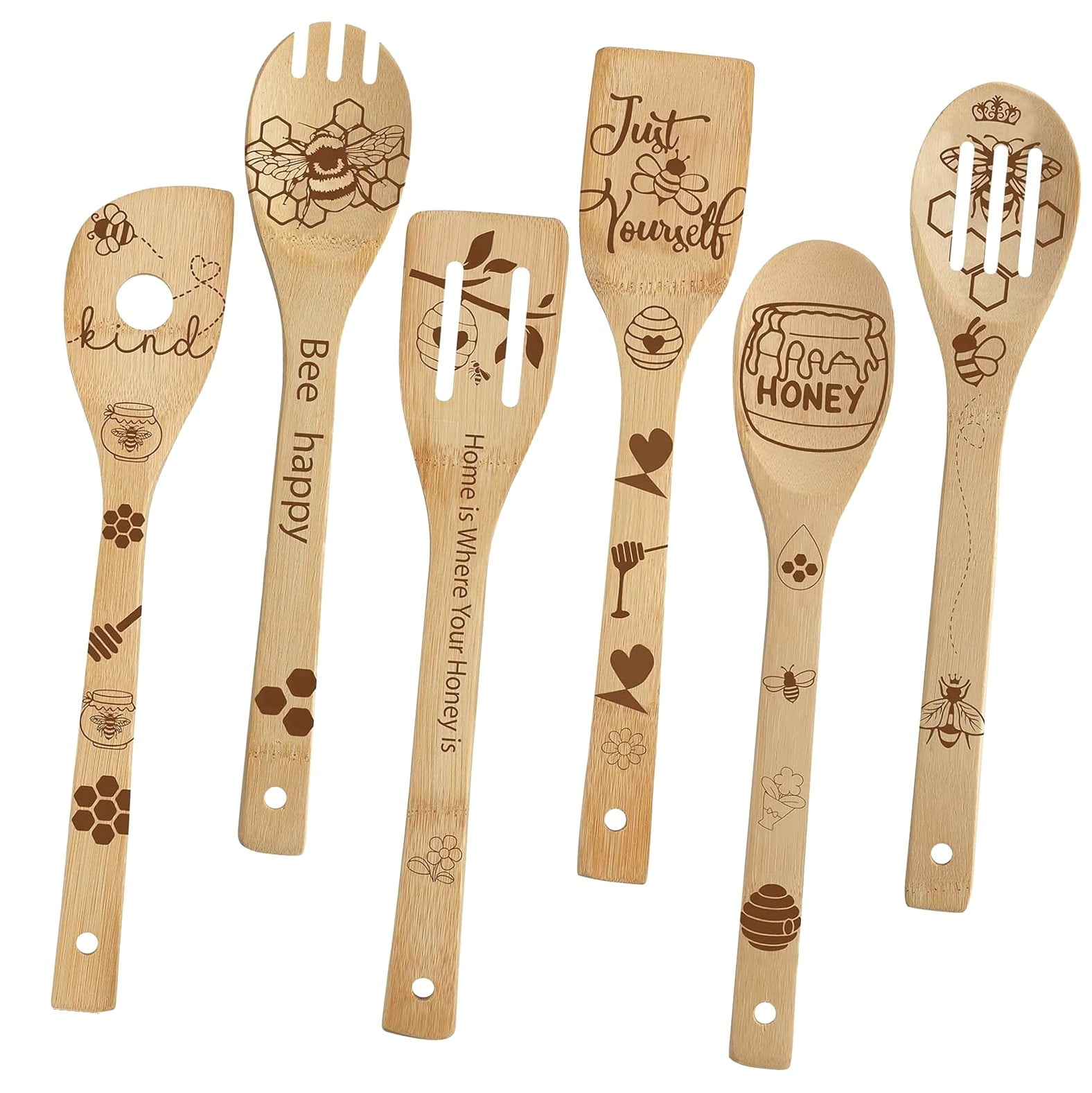 SJJ 6 Pcs Bee Kitchen Decor and Cooking Utensils Set Bee Lovers for ...