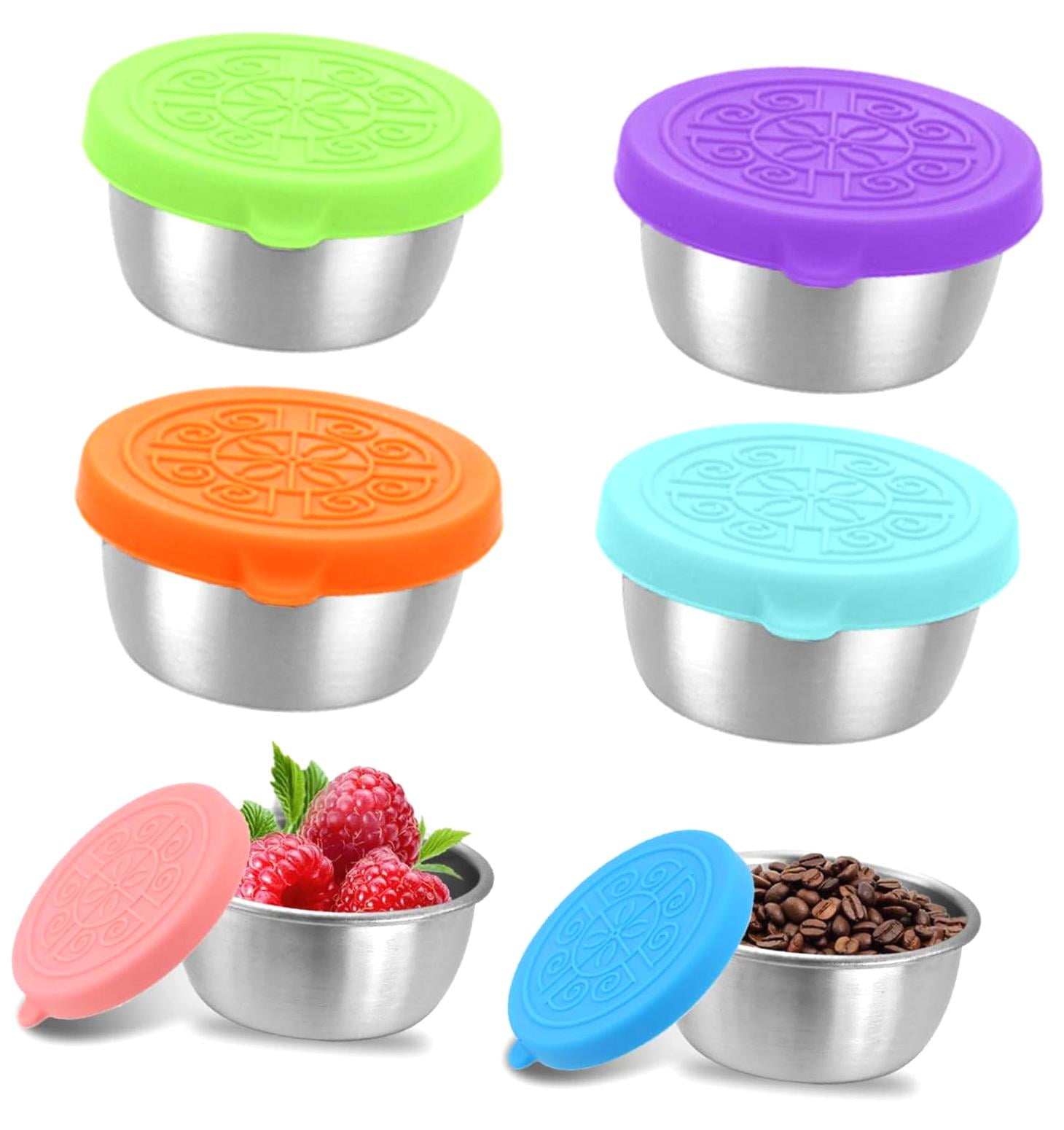 SJJ 6-Piece Condiment Cups with , 50 Metal Condiment Container, Steel ...